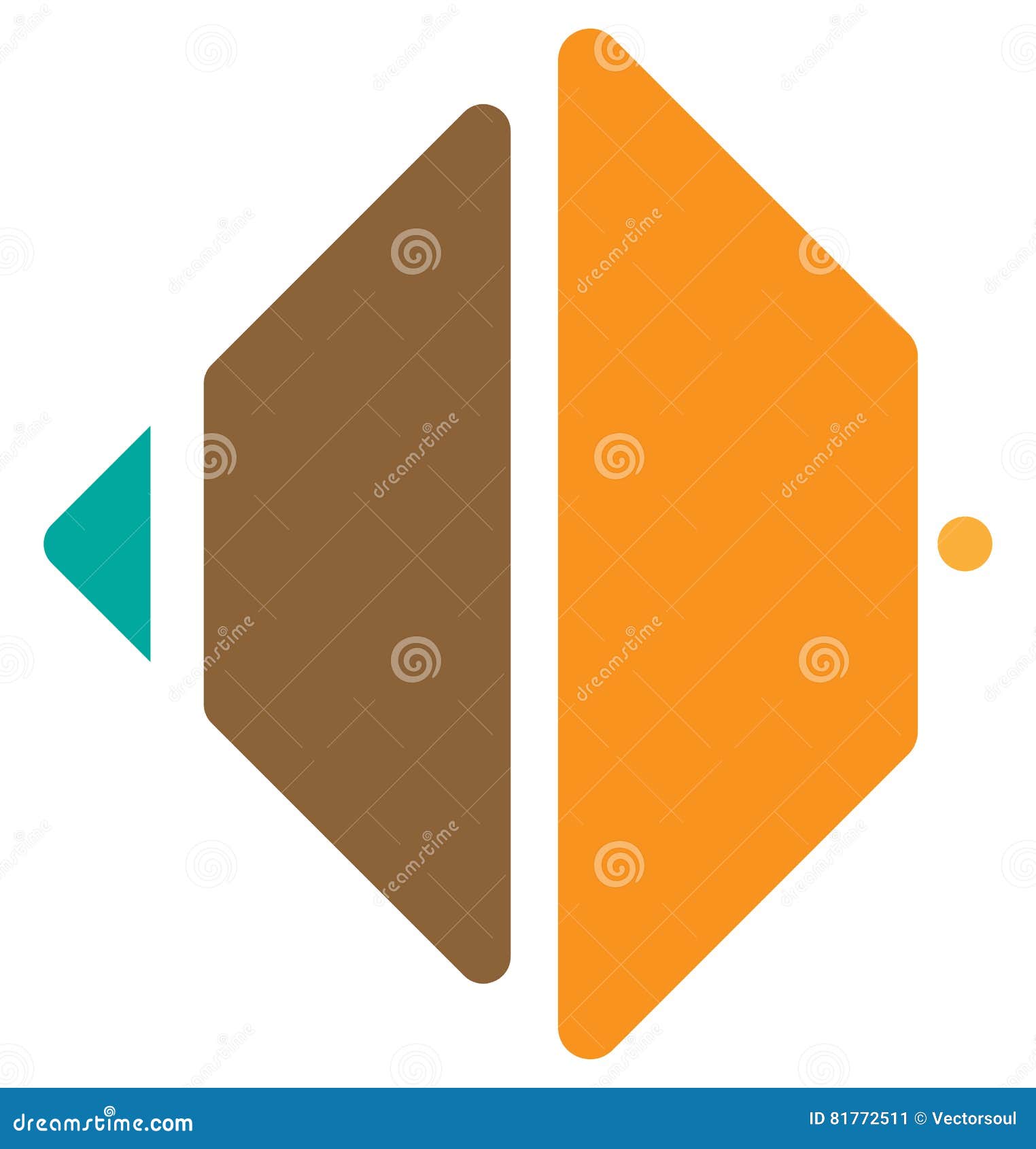 Segmented Square Icon, Logo Shape. Square Cut in Fourth Stock Vector ...