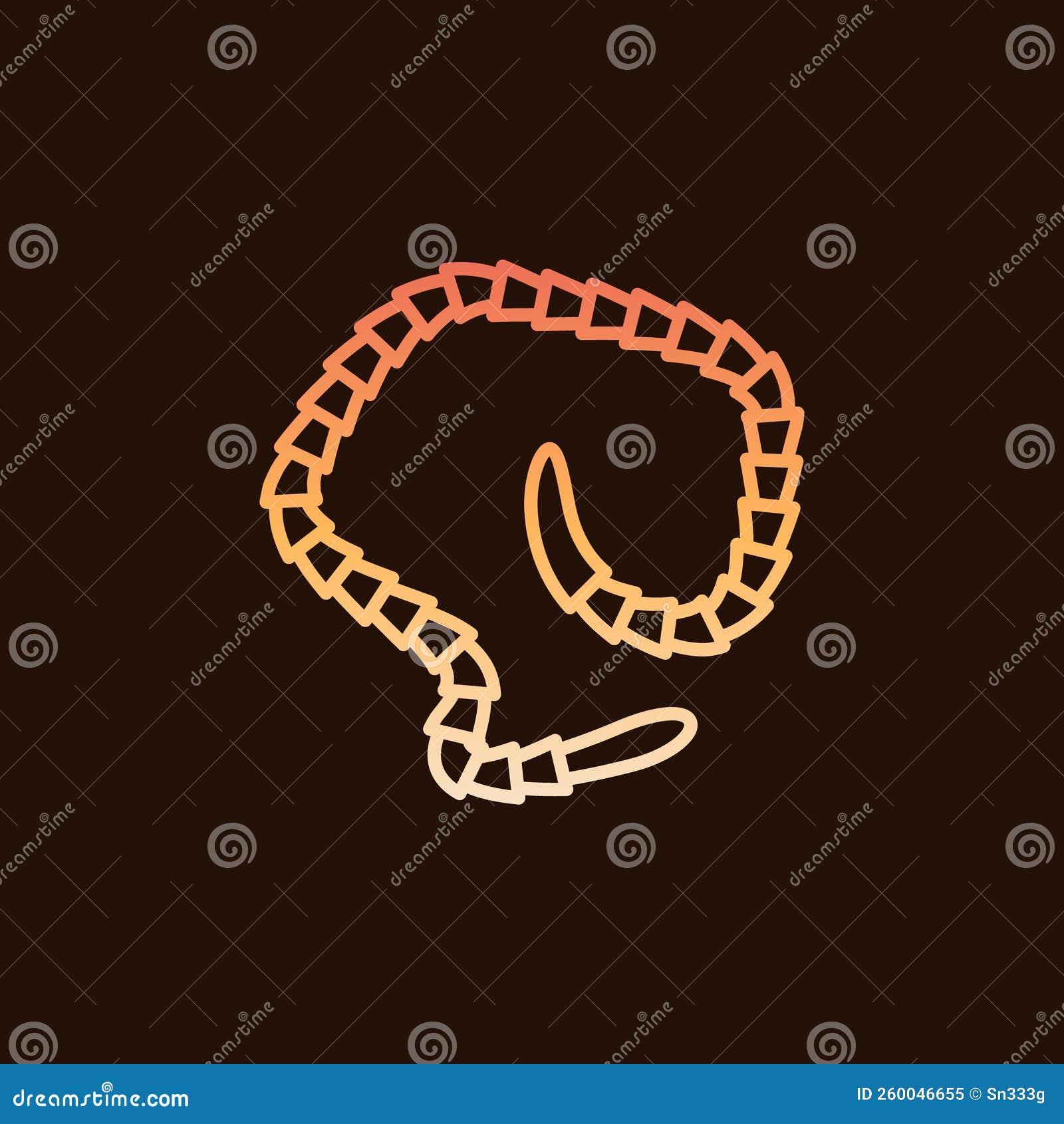 Segmented Worm Helminth Vector Concept Modern Outline Icon ...