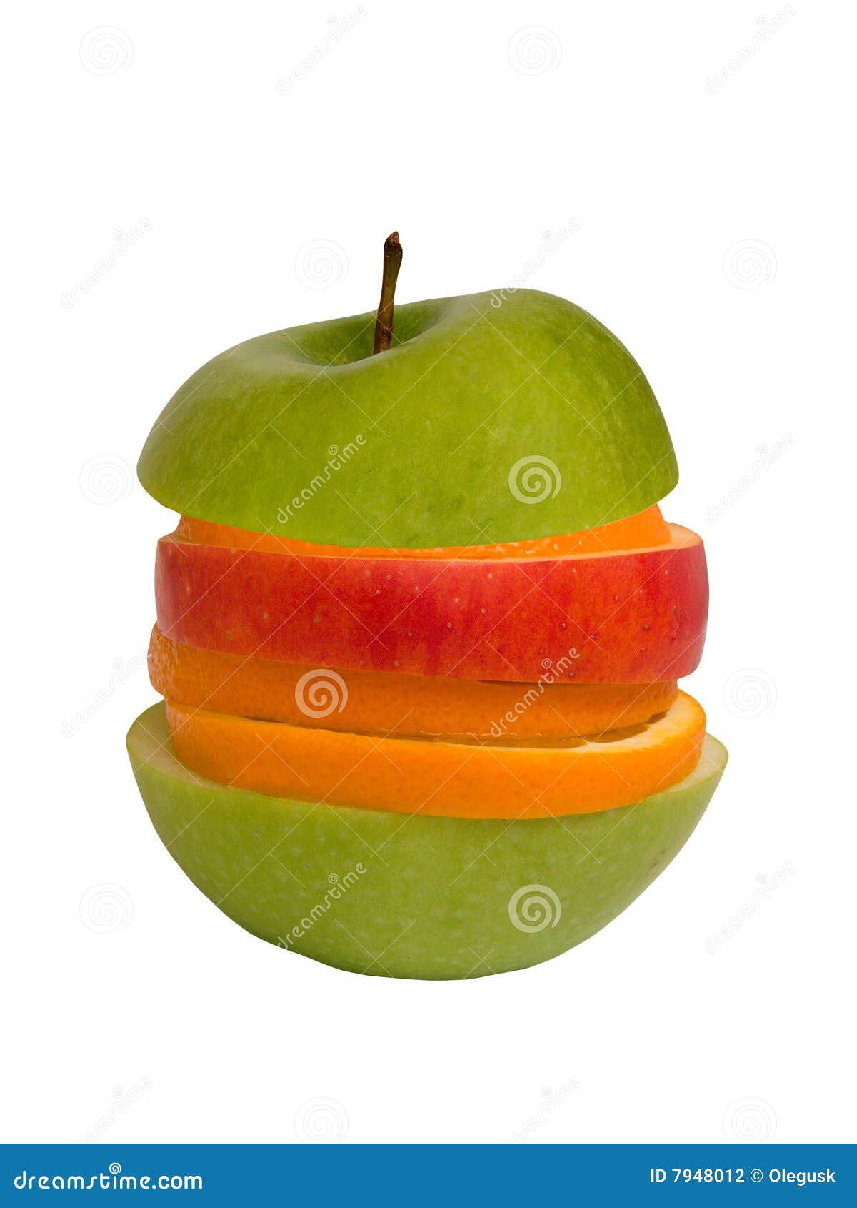 Segments of Apples and Oranges Stock Photo - Image of natural, crop ...