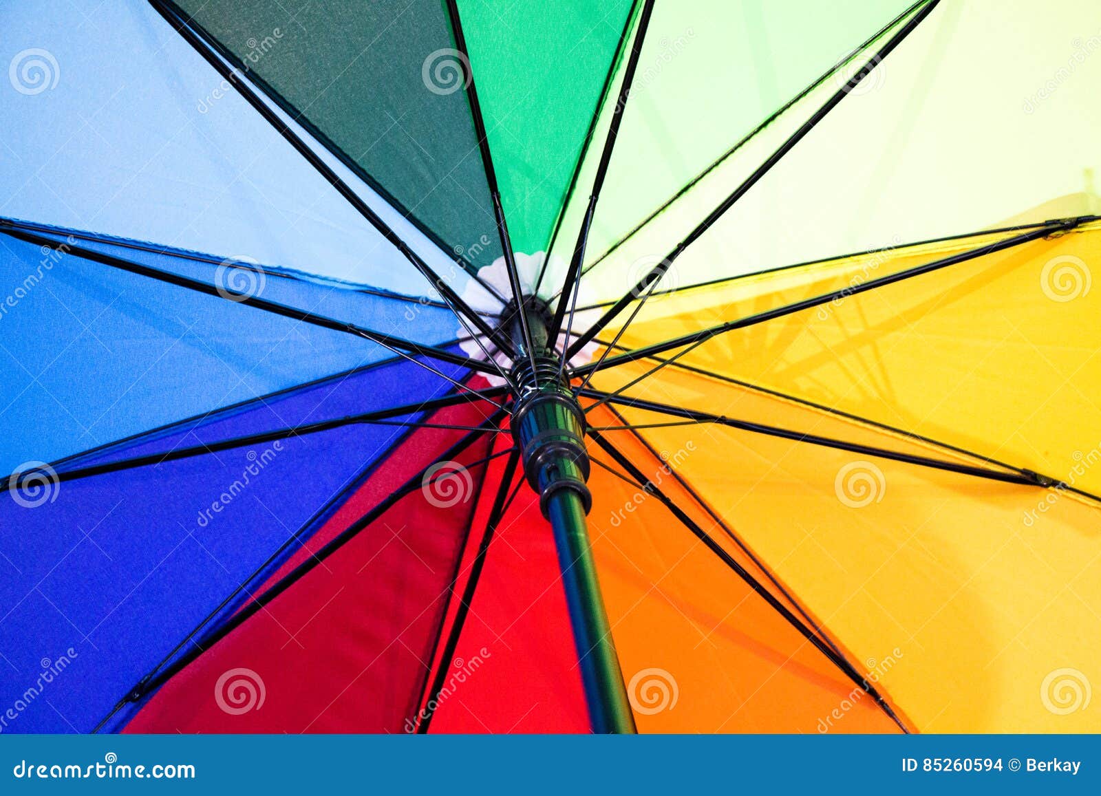Segments of a Beautiful Umbrella of Various Color Stock Photo - Image ...
