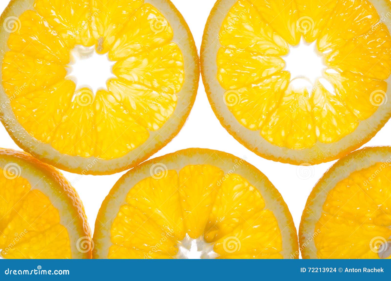Segments of Orange are Isolated on White Stock Photo - Image of summer ...