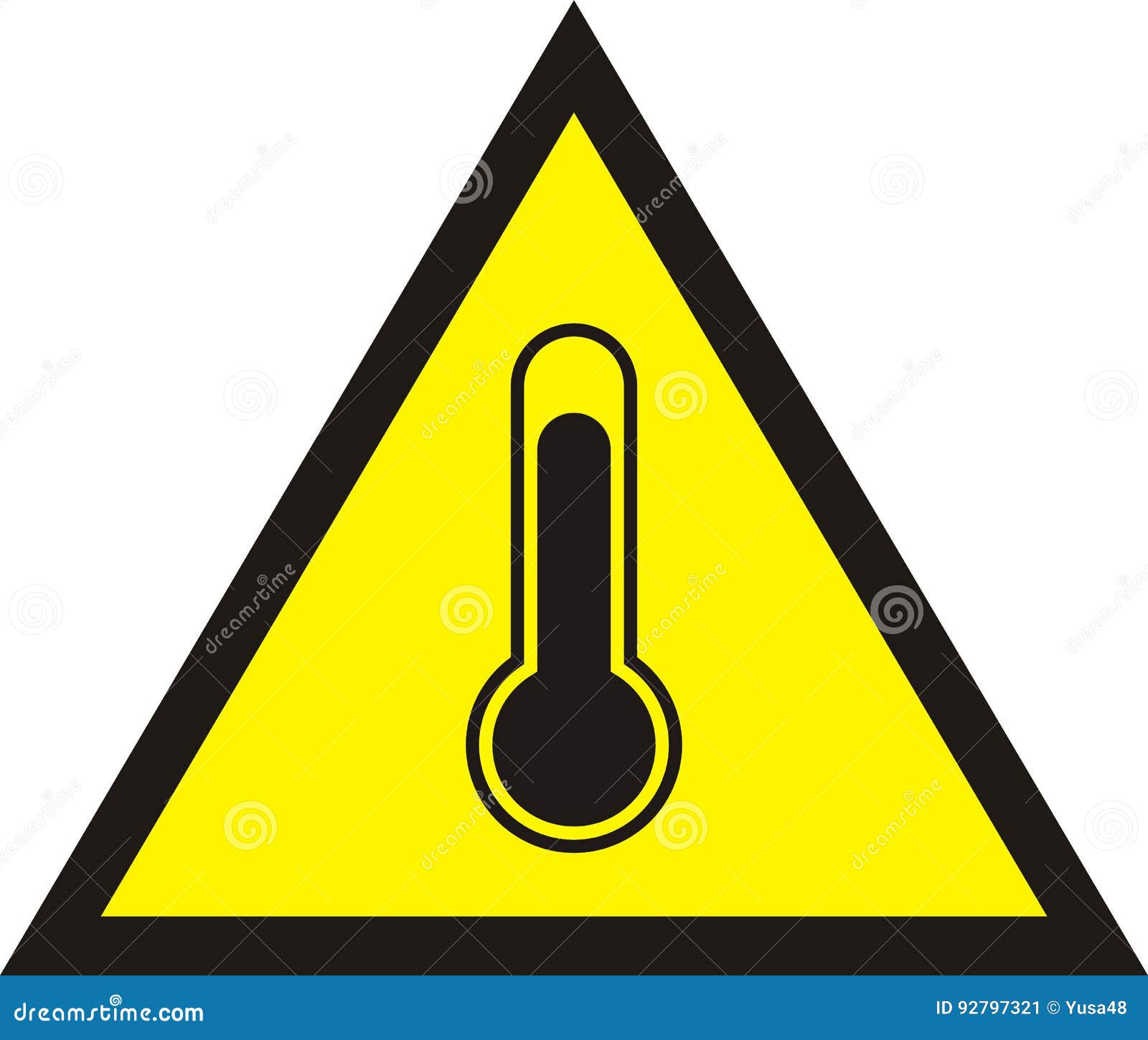 Segnale Di Pericolo Ad Alta Temperatura Illustrazione di Stock ...