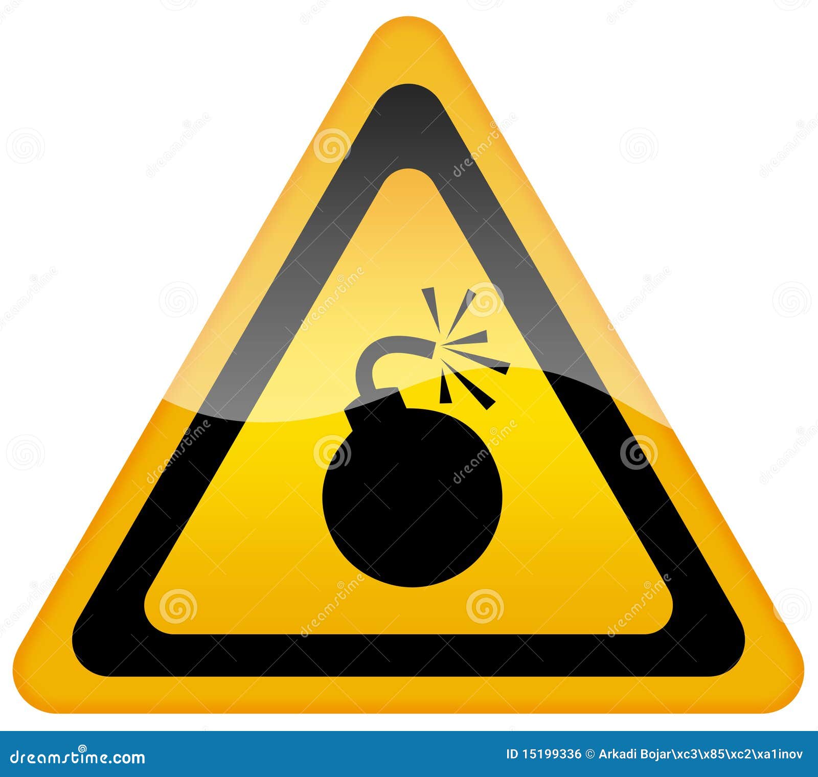 Segnale Di Pericolo Della Bomba Illustrazione di Stock - Illustrazione ...