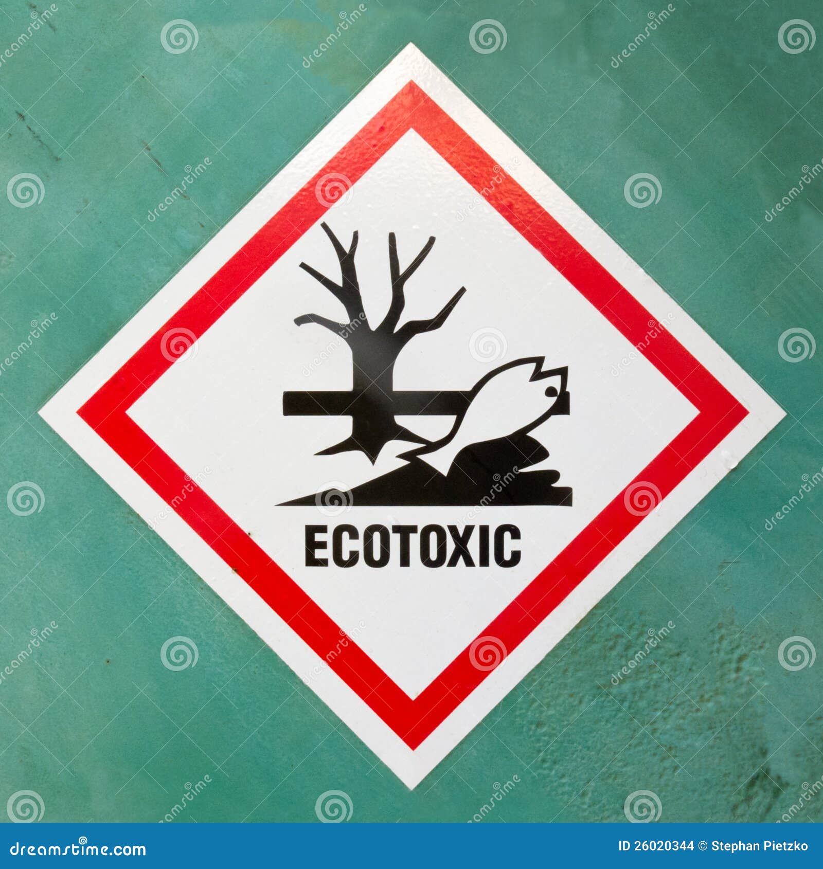 Segnale Di Pericolo Di Simbolo Ecotossico Di Rischio Fotografia Stock ...