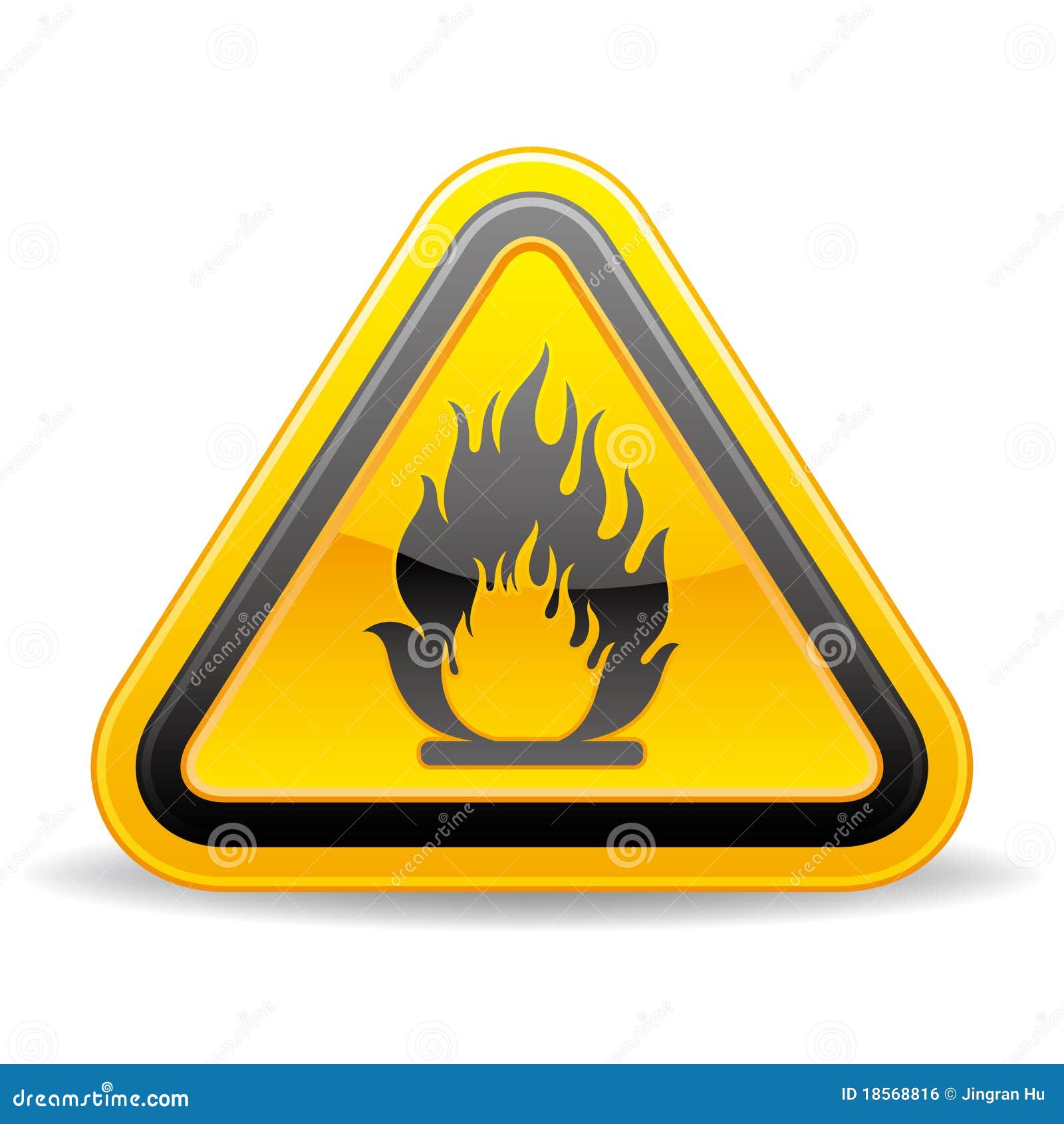 Segnale Di Pericolo Infiammabile Illustrazione Vettoriale ...