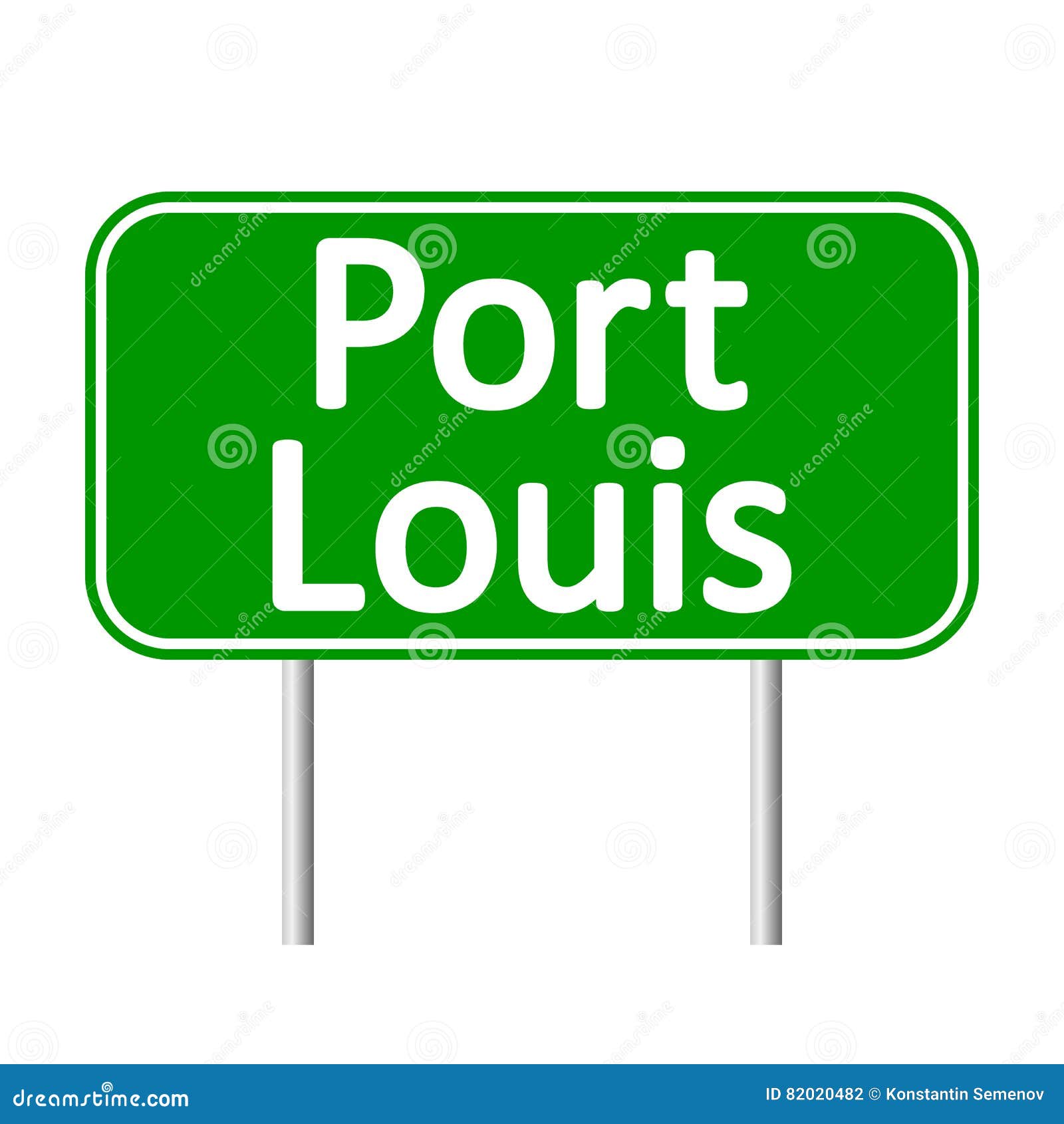 Segnale Stradale Del Port-Louis Illustrazione di Stock - Illustrazione ...