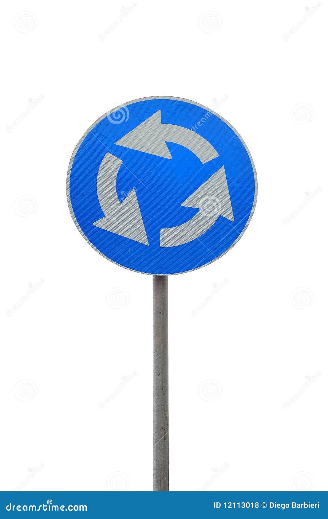 Segnale Stradale Della Rotonda Fotografia Stock - Immagine di ...