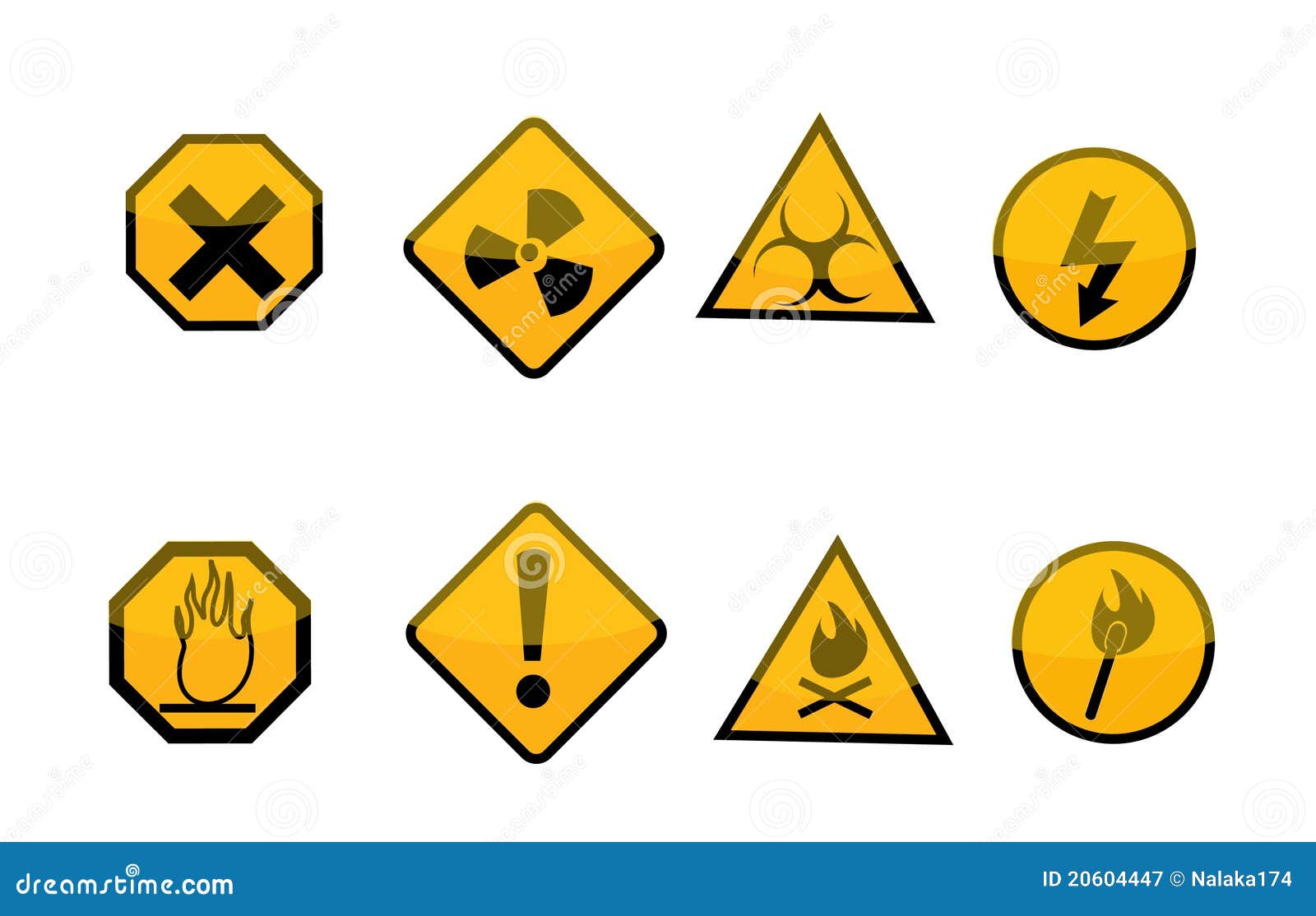 Segnali di pericolo illustrazione vettoriale. Illustrazione di colorato ...