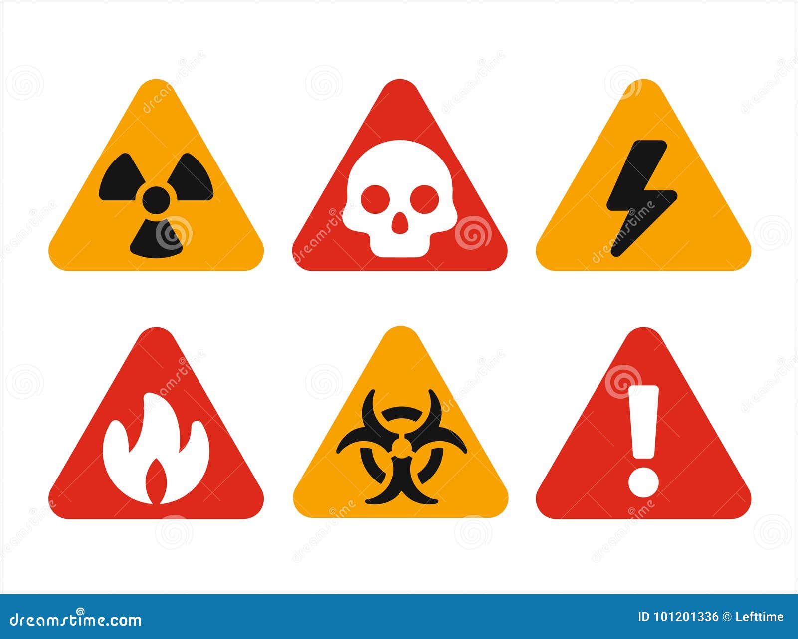 Segnali Di Pericolo Di Rischio Triangolare Illustrazione Vettoriale ...