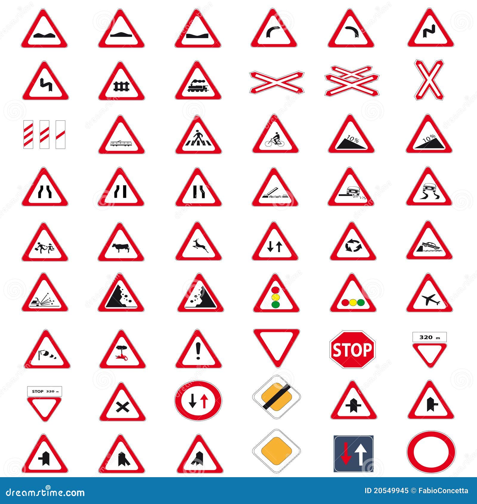Segnali Stradali Dell'accumulazione Illustrazione Vettoriale ...
