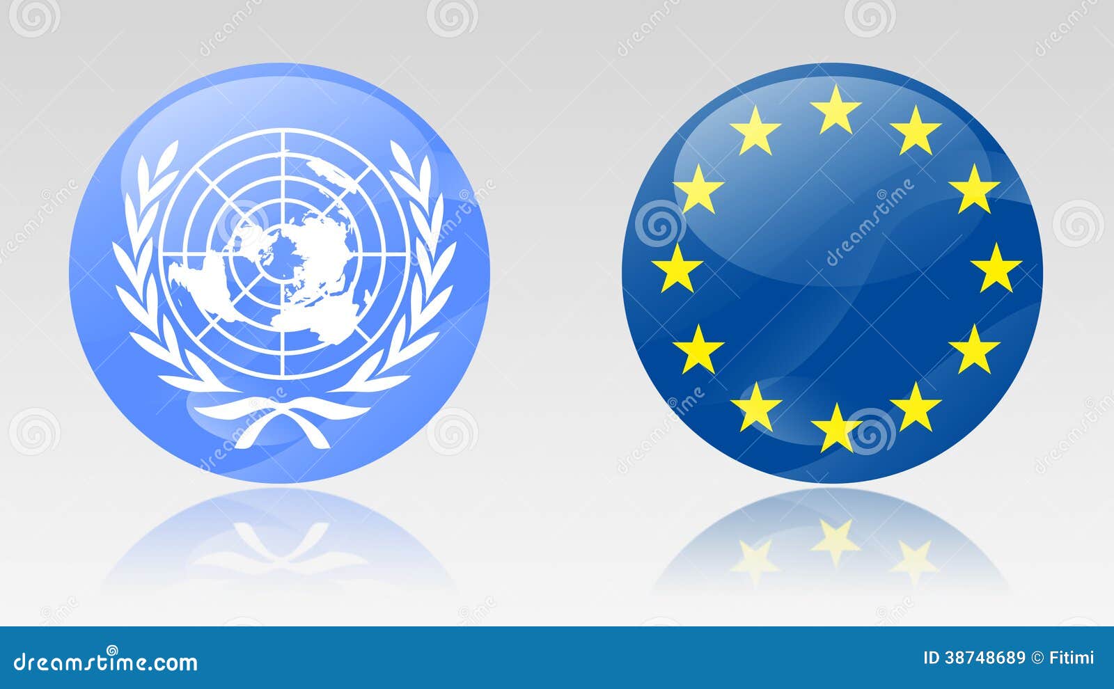 Segni dell'ONU e dell'Eu immagine stock editoriale. Illustrazione di ...
