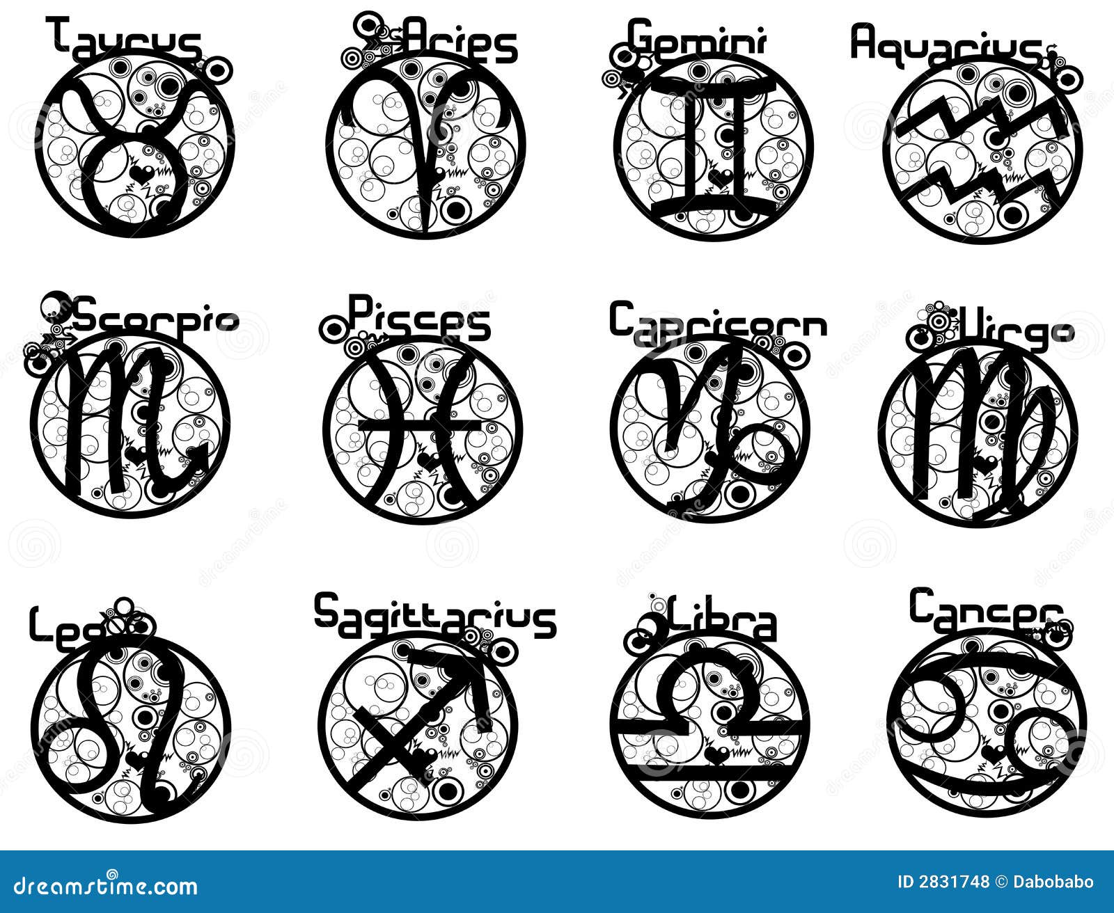 Segni dello zodiaco illustrazione di stock. Illustrazione di cancro ...