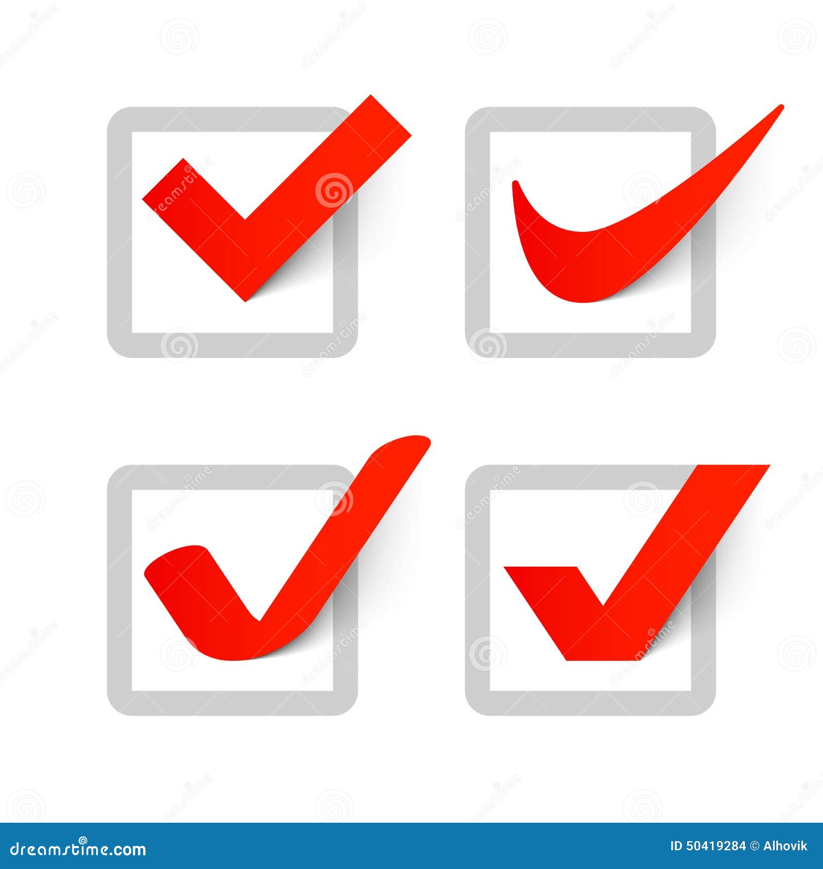 Segni di spunta illustrazione vettoriale. Illustrazione di risposta ...