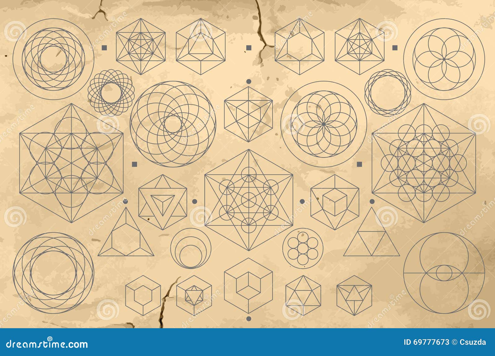 Segni geometrici astratti illustrazione vettoriale. Illustrazione di ...