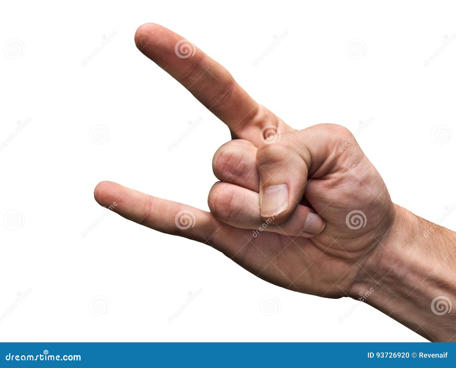 Segno Dei Corni, Mano Mano Cornuta Fotografia Stock - Immagine di ...