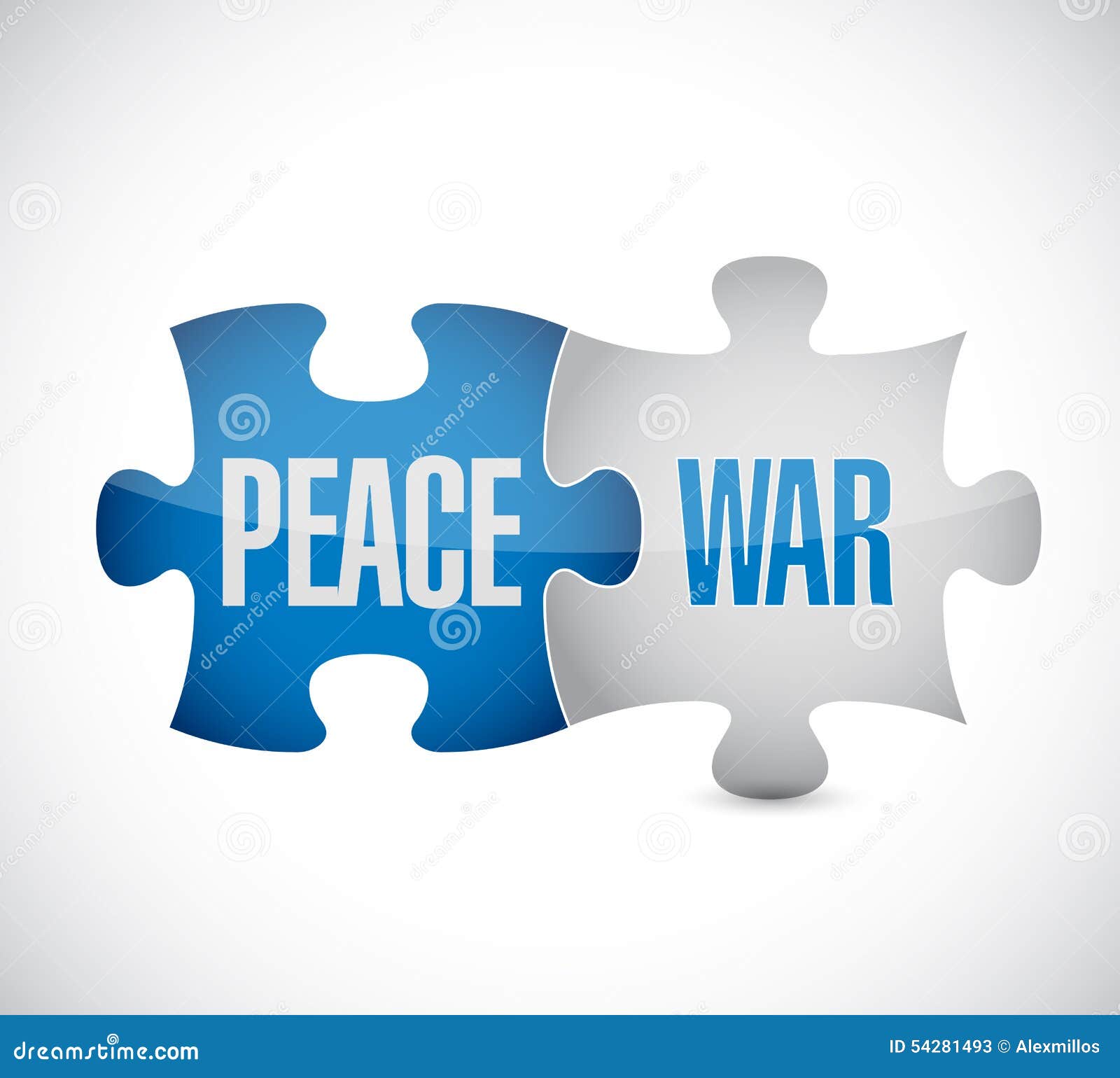 Segno Dei Pezzi Di Puzzle Di Guerra E Di Pace Illustrazione di Stock ...