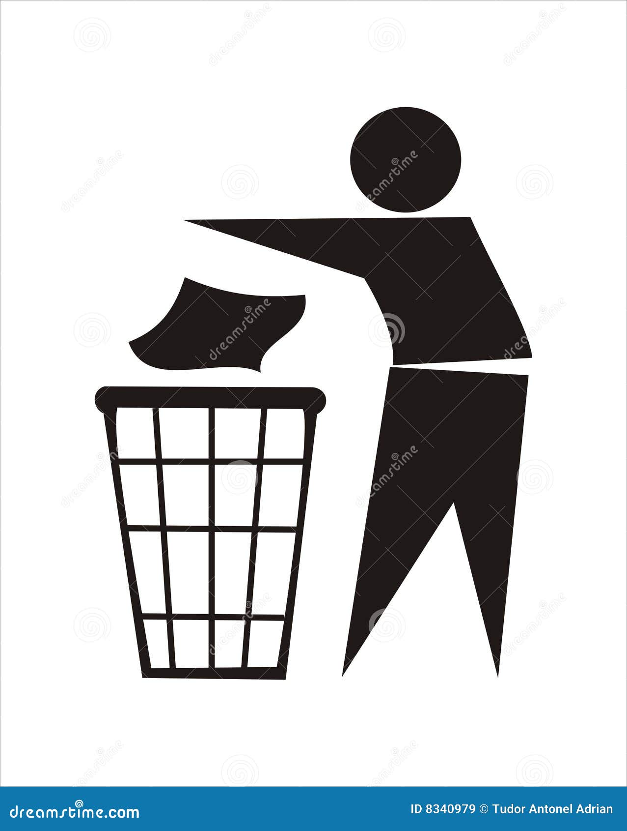 Segno dei rifiuti illustrazione di stock. Illustrazione di goccia - 8340979