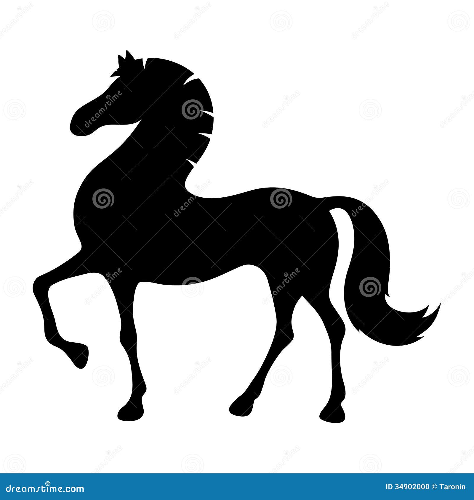 Segno Del Cavallo Su Bianco. Illustrazione Vettoriale - Illustrazione ...