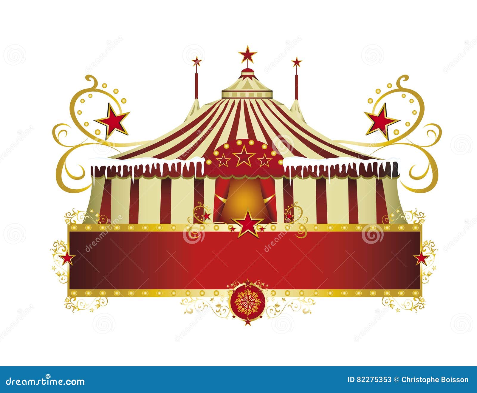 Segno del circo di Natale illustrazione vettoriale. Illustrazione di ...