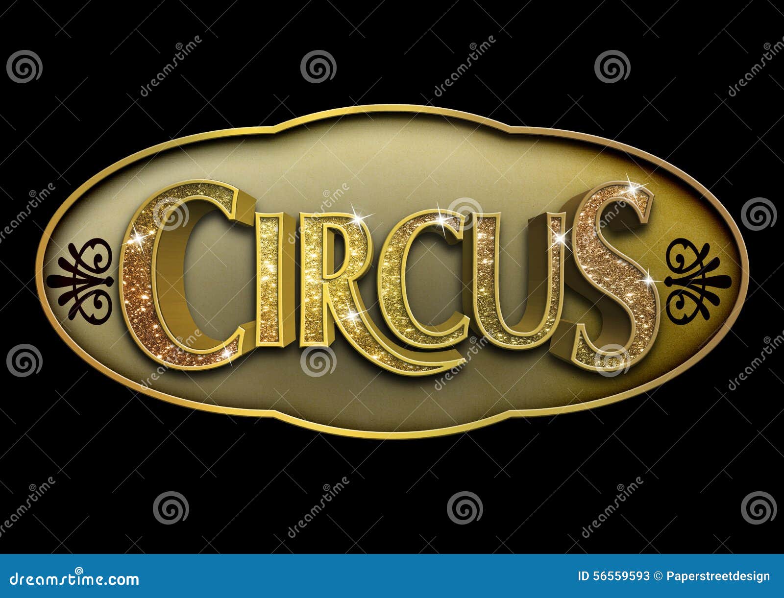 Segno Del Circo Di Scintillio Illustrazione di Stock - Illustrazione di ...