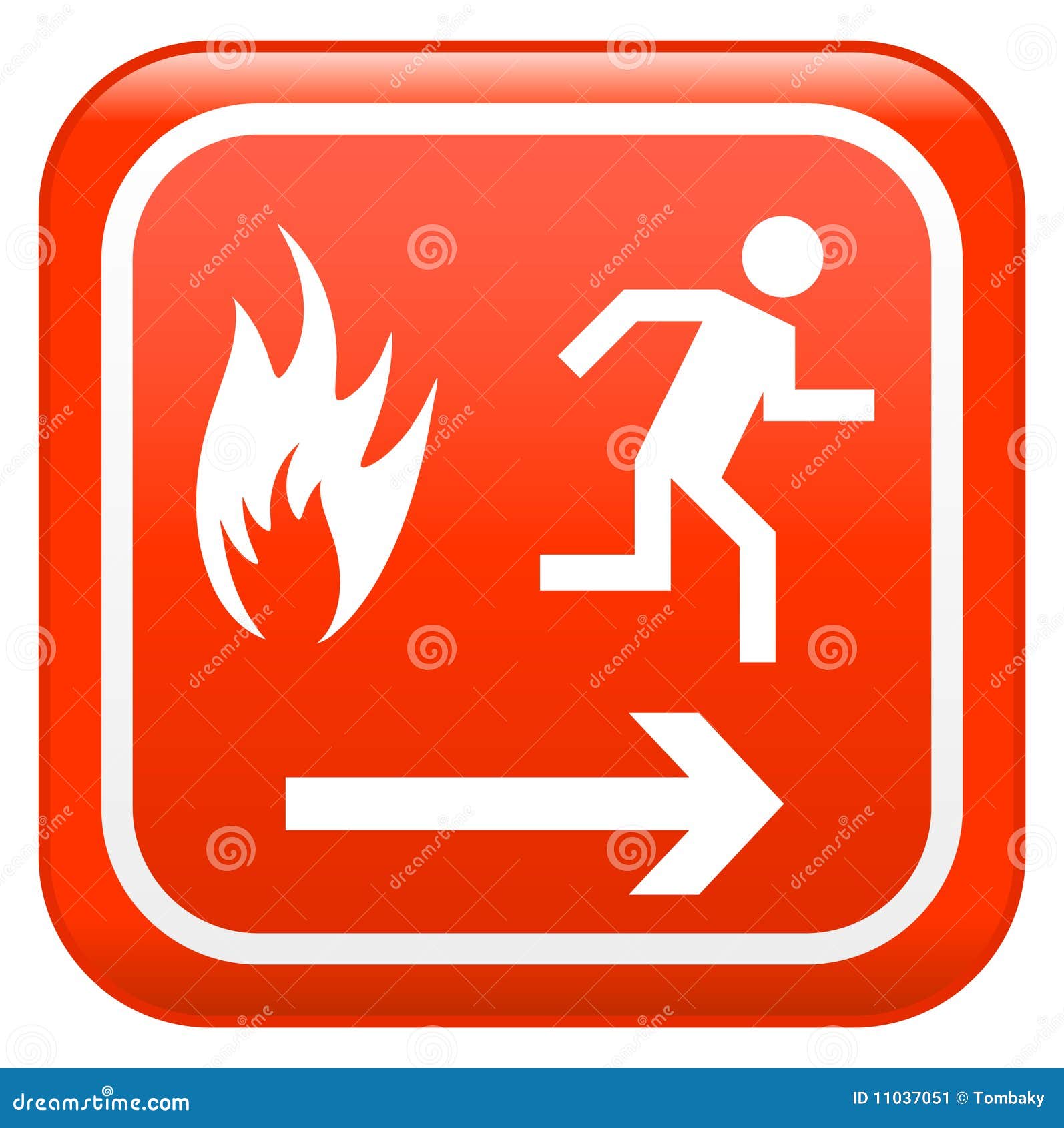 Segno del fuoco rosso illustrazione vettoriale. Illustrazione di ...