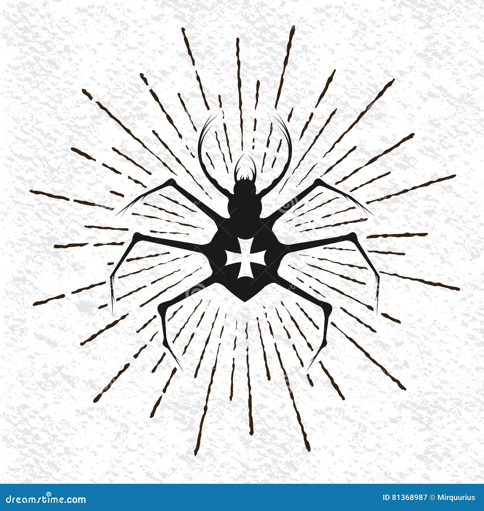 Segno del ragno illustrazione vettoriale. Illustrazione di animale ...
