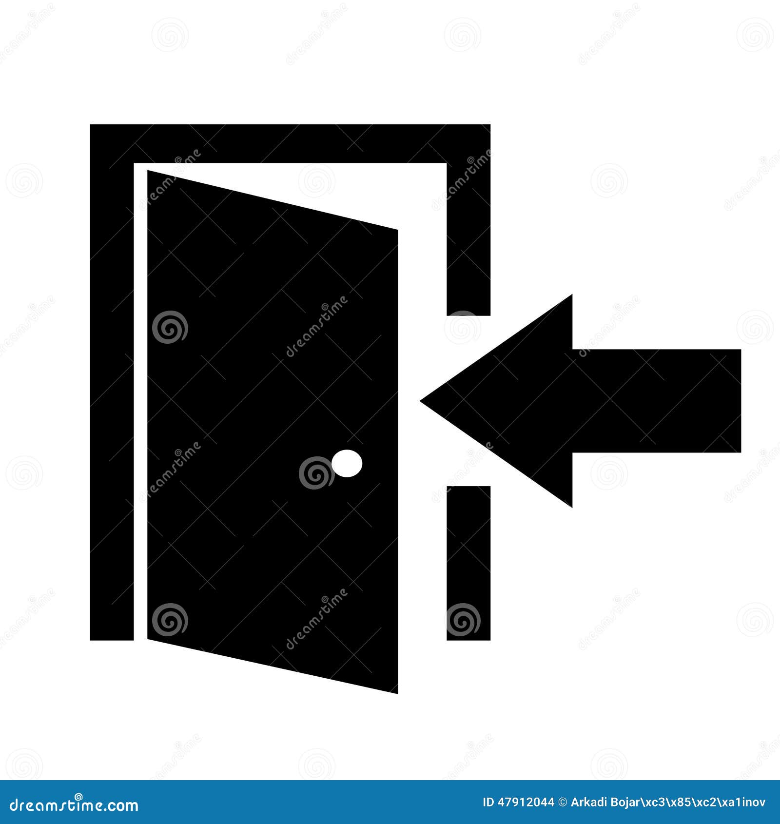 Segno dell'entrata illustrazione vettoriale. Illustrazione di ...