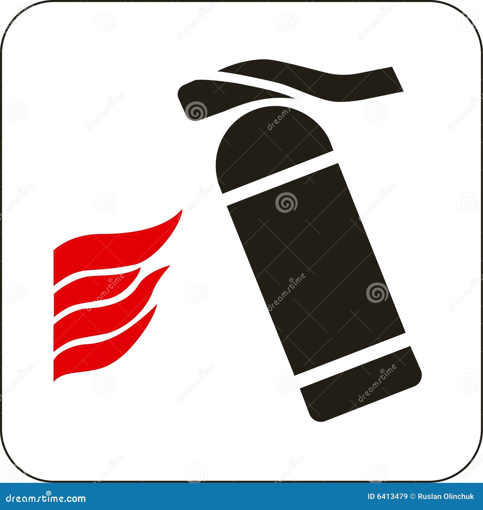 Segno dell'estintore illustrazione vettoriale. Illustrazione di candela ...