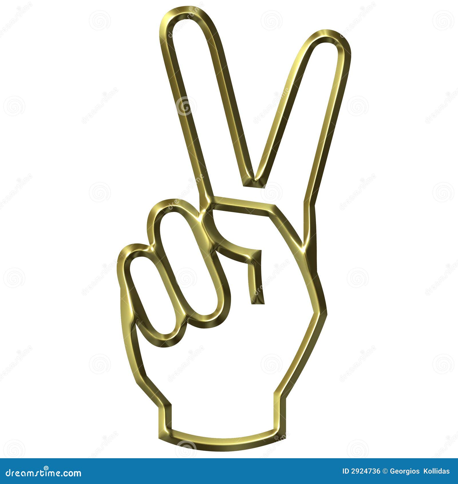 Segno Della Mano Di Vittoria Illustrazione di Stock - Illustrazione di ...