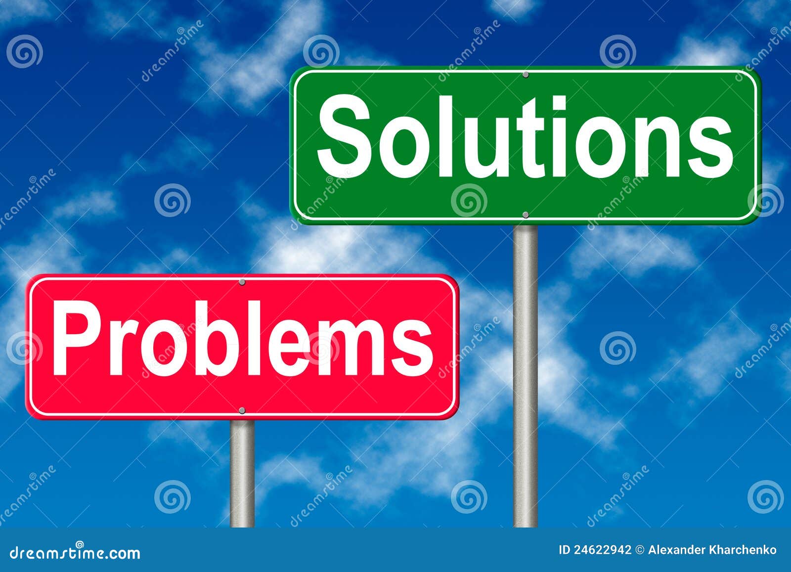 Segno Delle Soluzioni E Di Problemi Fotografia Stock - Immagine di ...