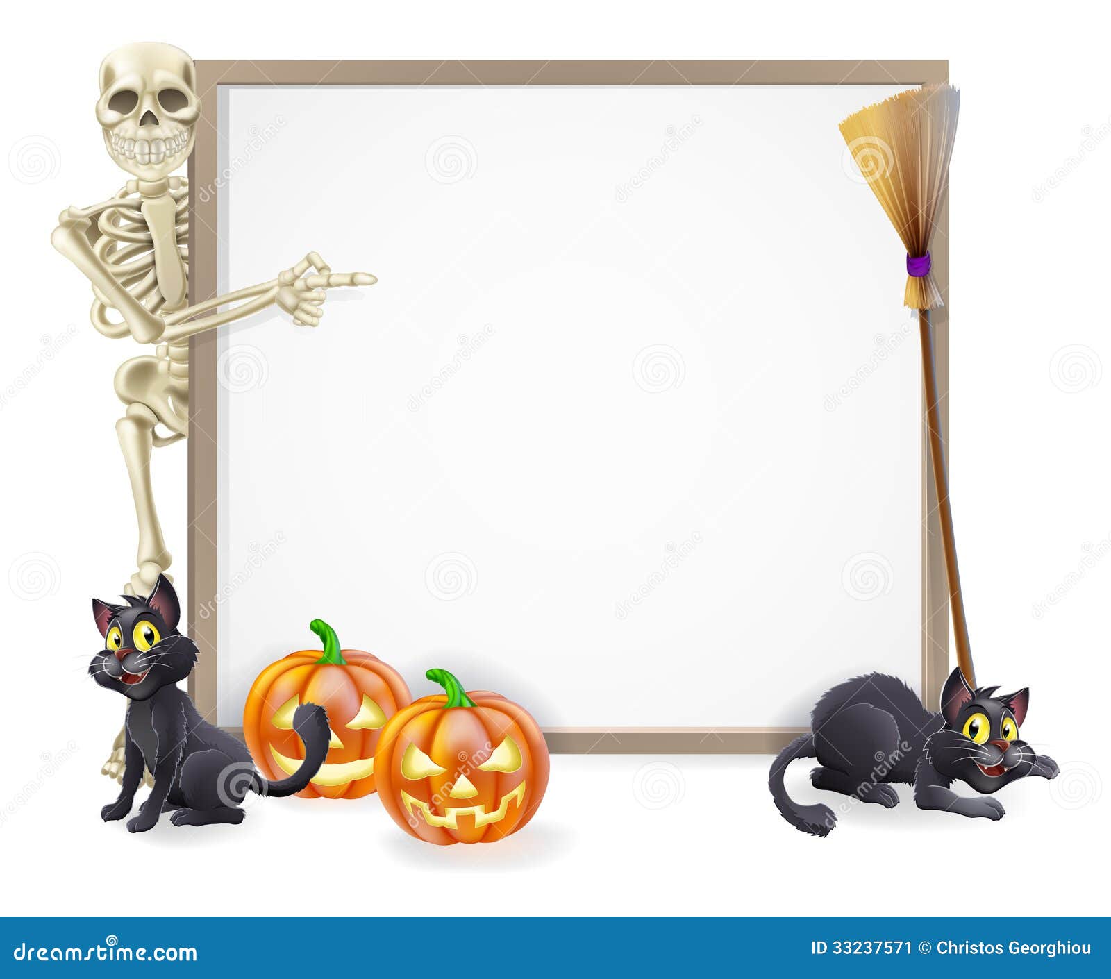 Segno Dello Scheletro Di Halloween Illustrazione Vettoriale ...