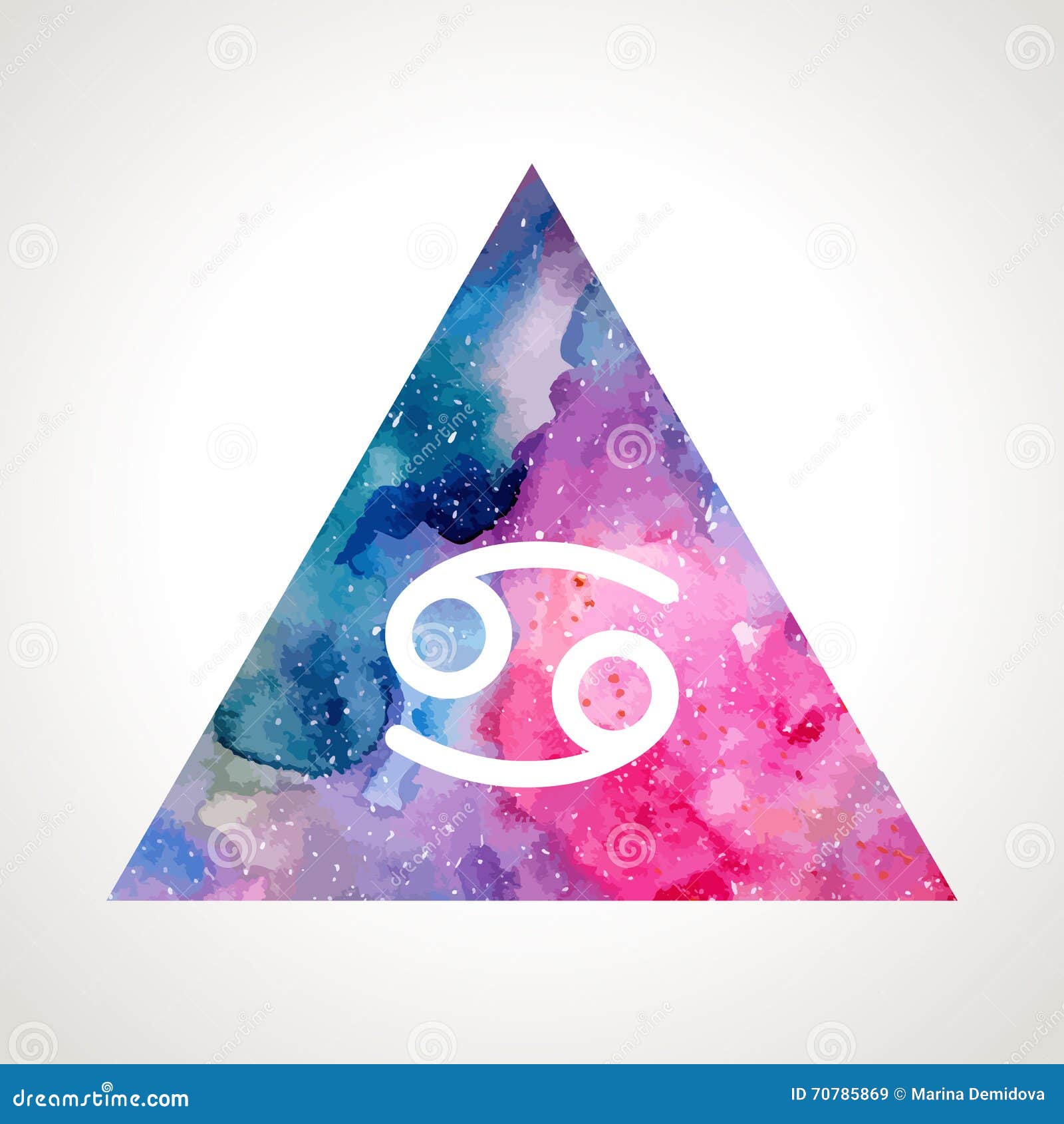 Segno Dello Zodiaco Del Cancro Illustrazione Vettoriale - Illustrazione ...