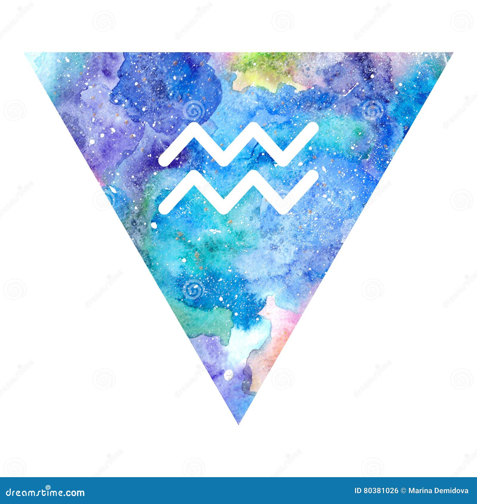 Segno Dello Zodiaco Di Acquario Illustrazione di Stock - Illustrazione ...