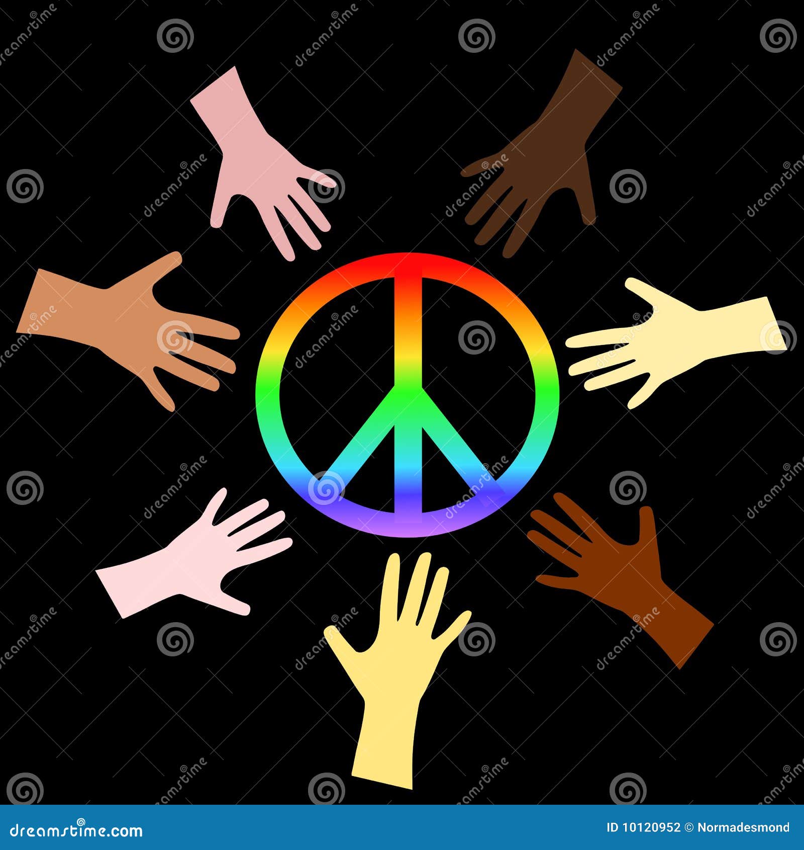 Segno di pace illustrazione di stock. Illustrazione di mani - 10120952