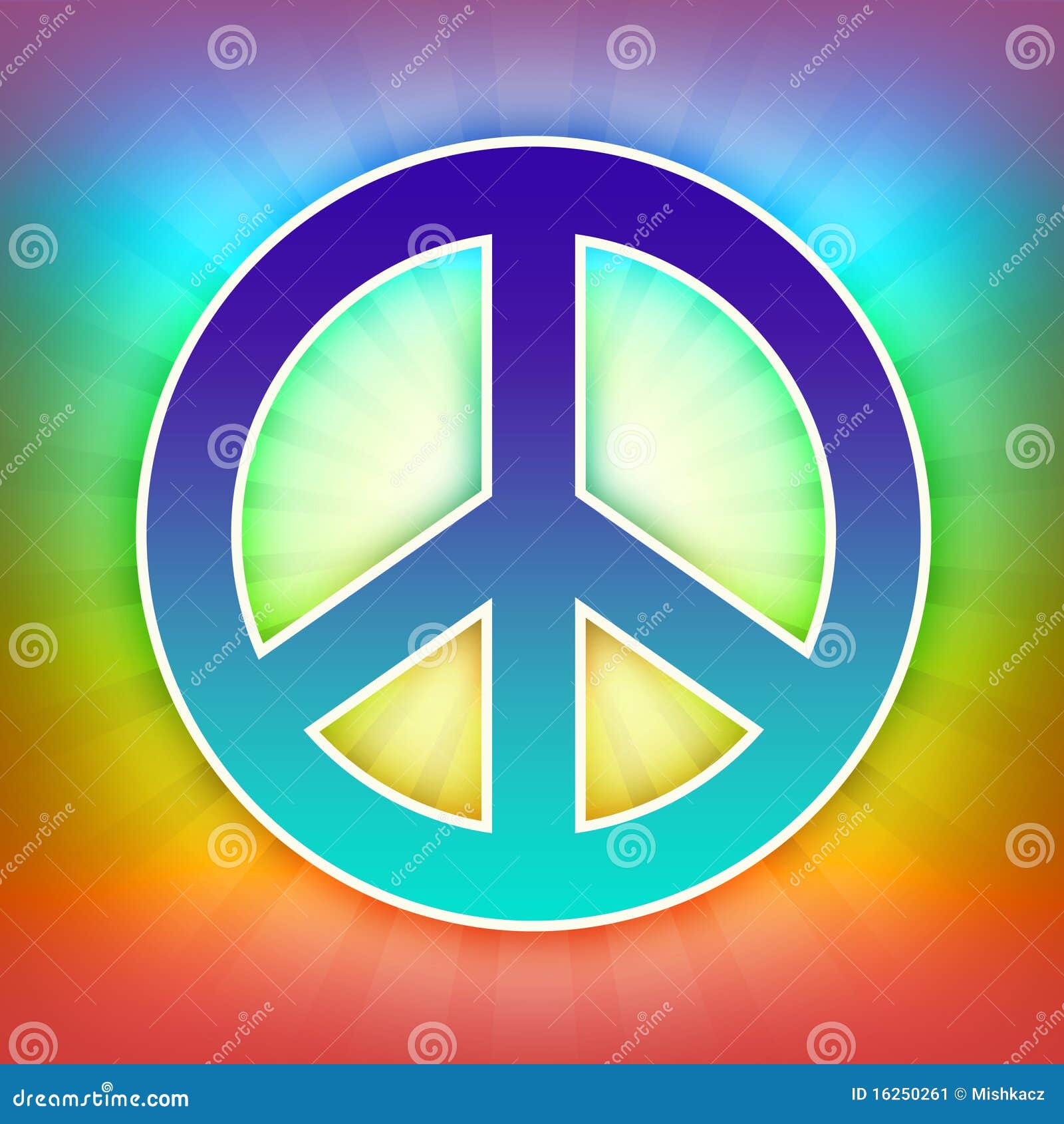 Segno di pace illustrazione di stock. Illustrazione di hippie - 16250261