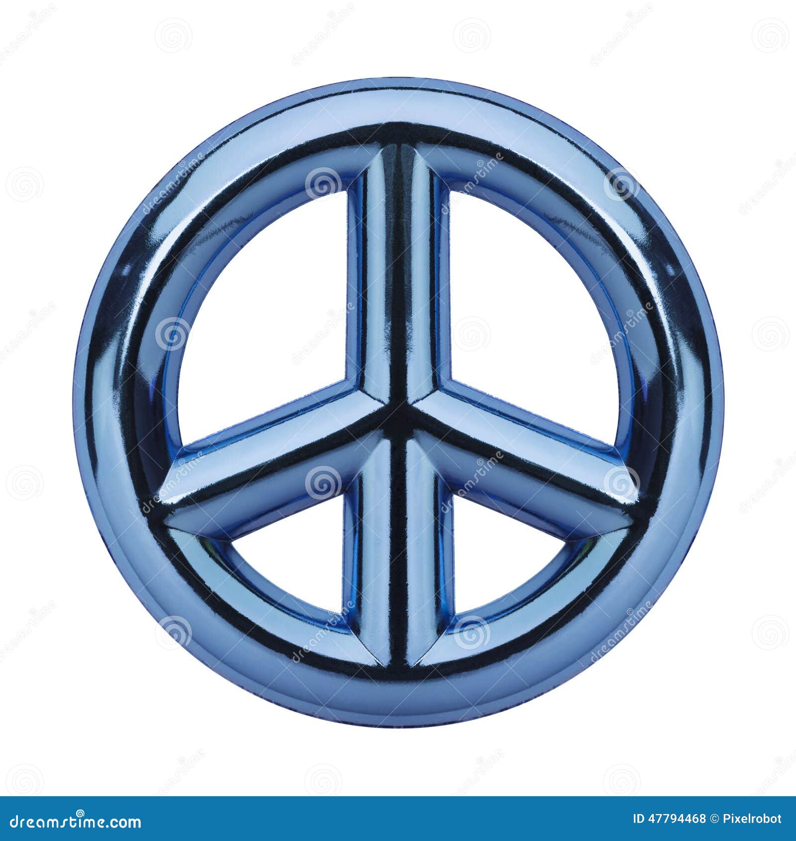 Segno di pace blu fotografia stock. Immagine di programma - 47794468