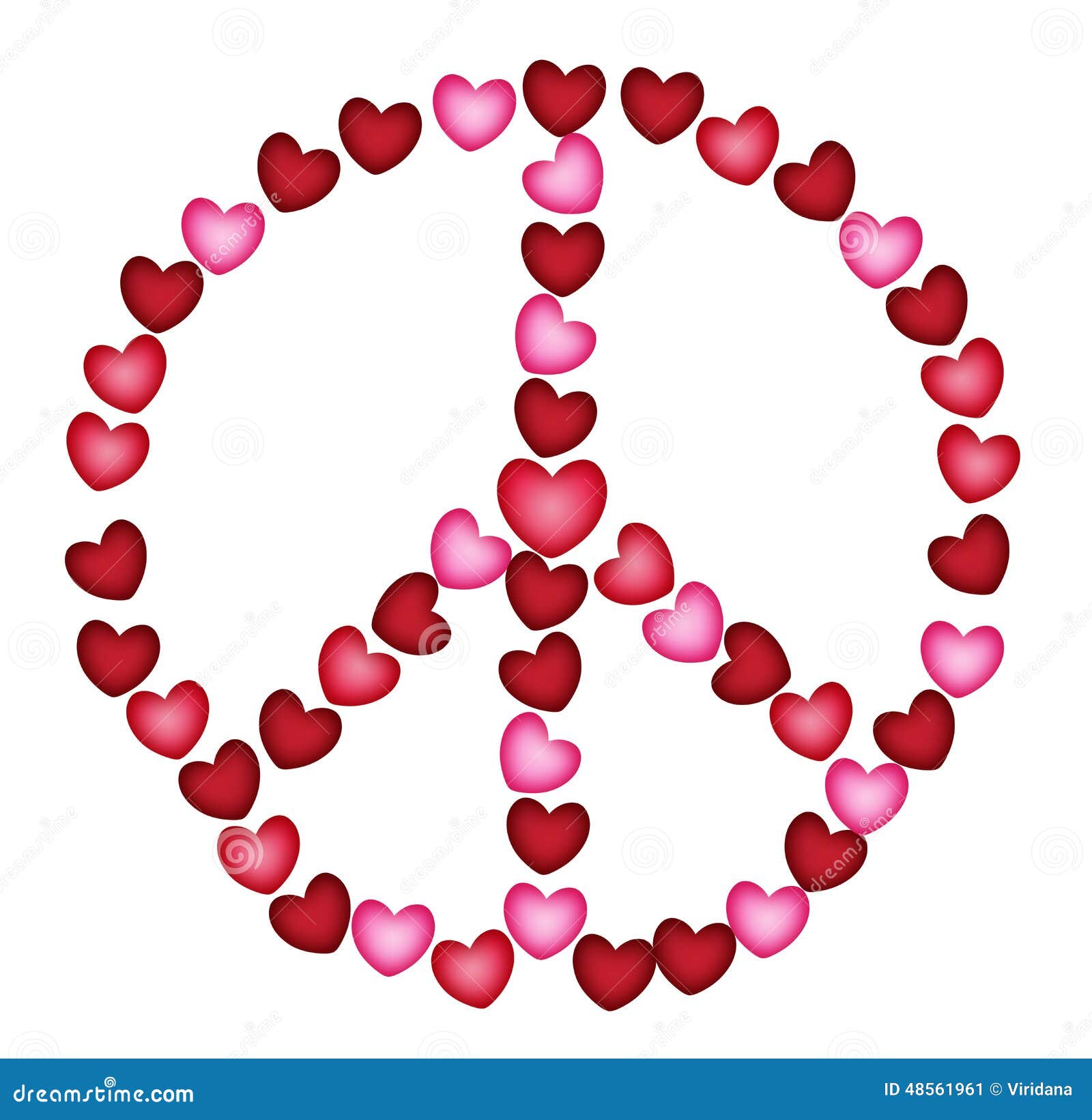 Segno di pace dei cuori illustrazione di stock. Illustrazione di ...