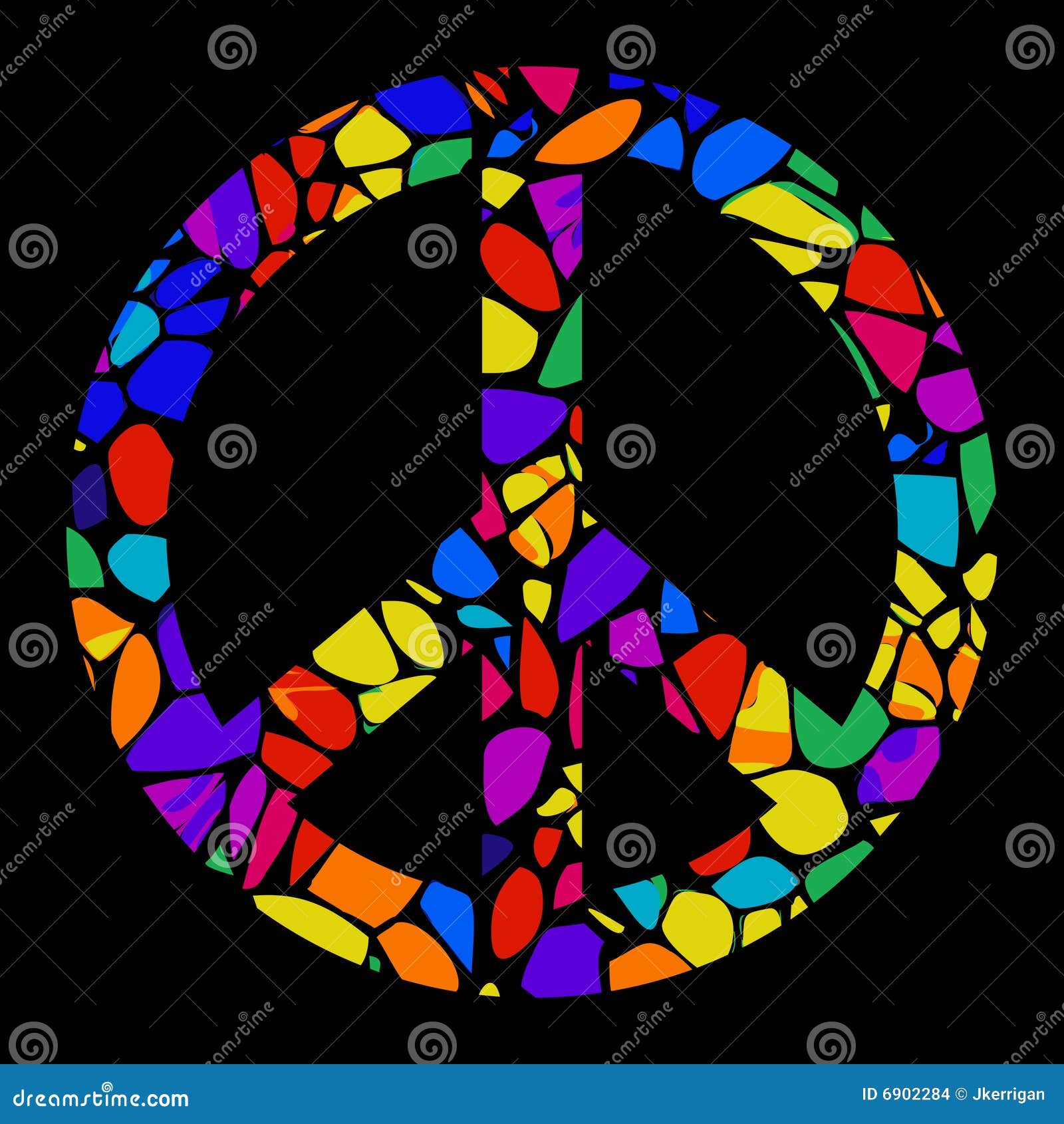 Segno di pace del mosaico illustrazione vettoriale. Illustrazione di ...