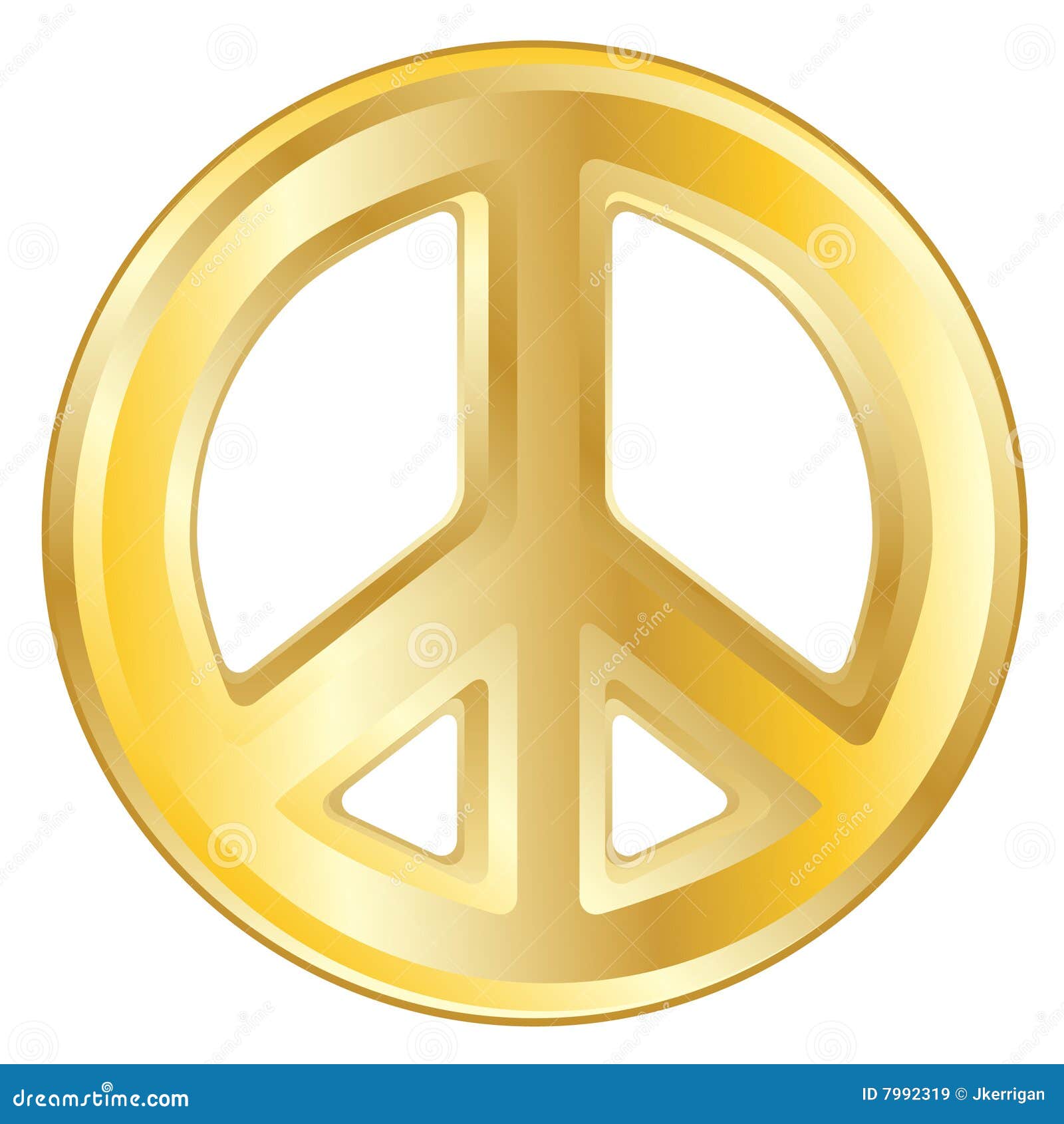 Segno di pace dell'oro illustrazione vettoriale. Illustrazione di ...