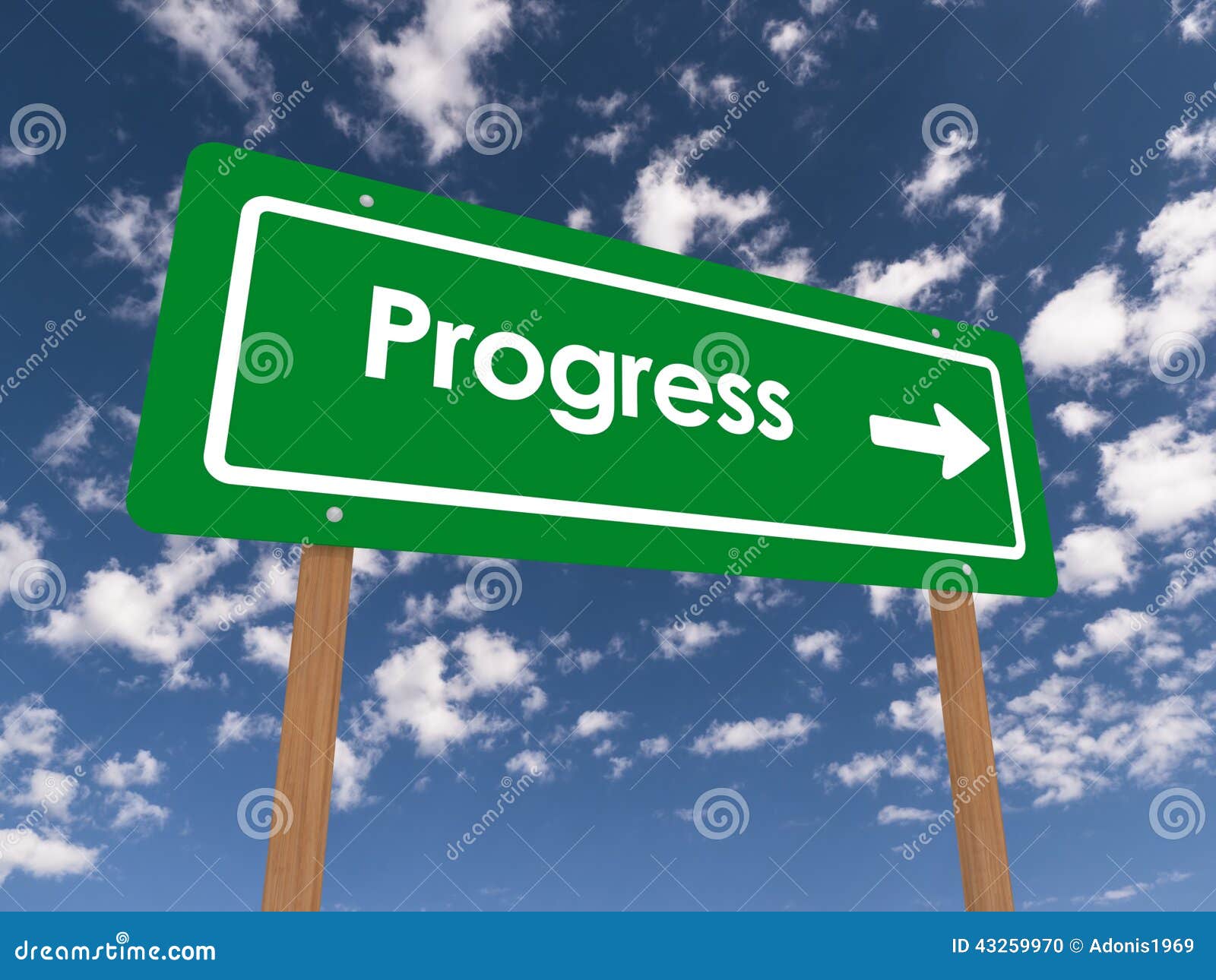 Segno di progresso fotografia stock. Immagine di commercio - 43259970