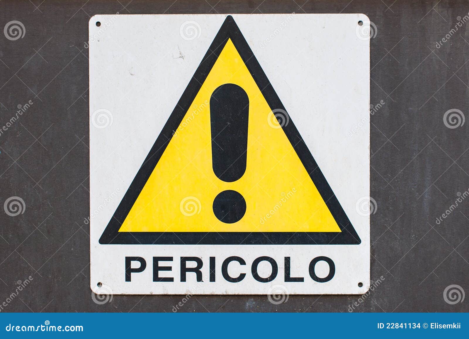 Segno di rischio fotografia stock. Immagine di strada - 22841134