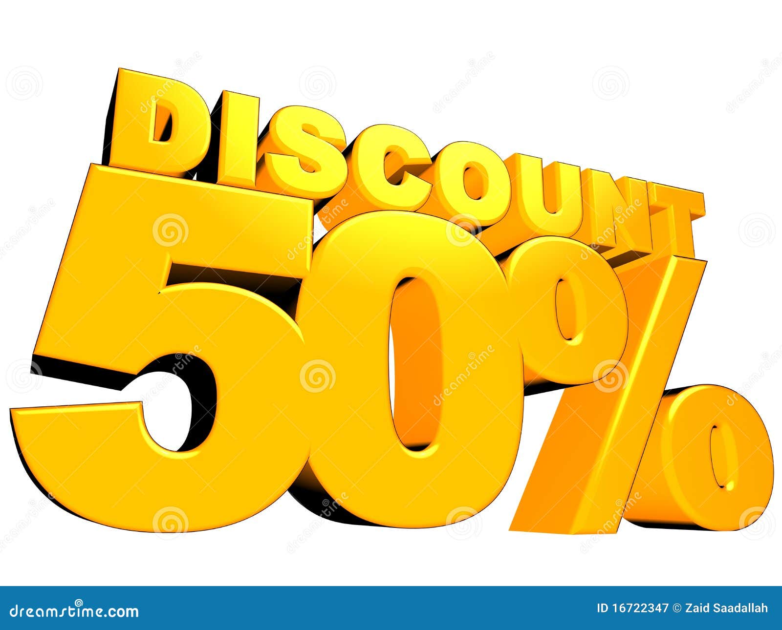 Segno di sconto di 3D 50% illustrazione di stock. Illustrazione di ...