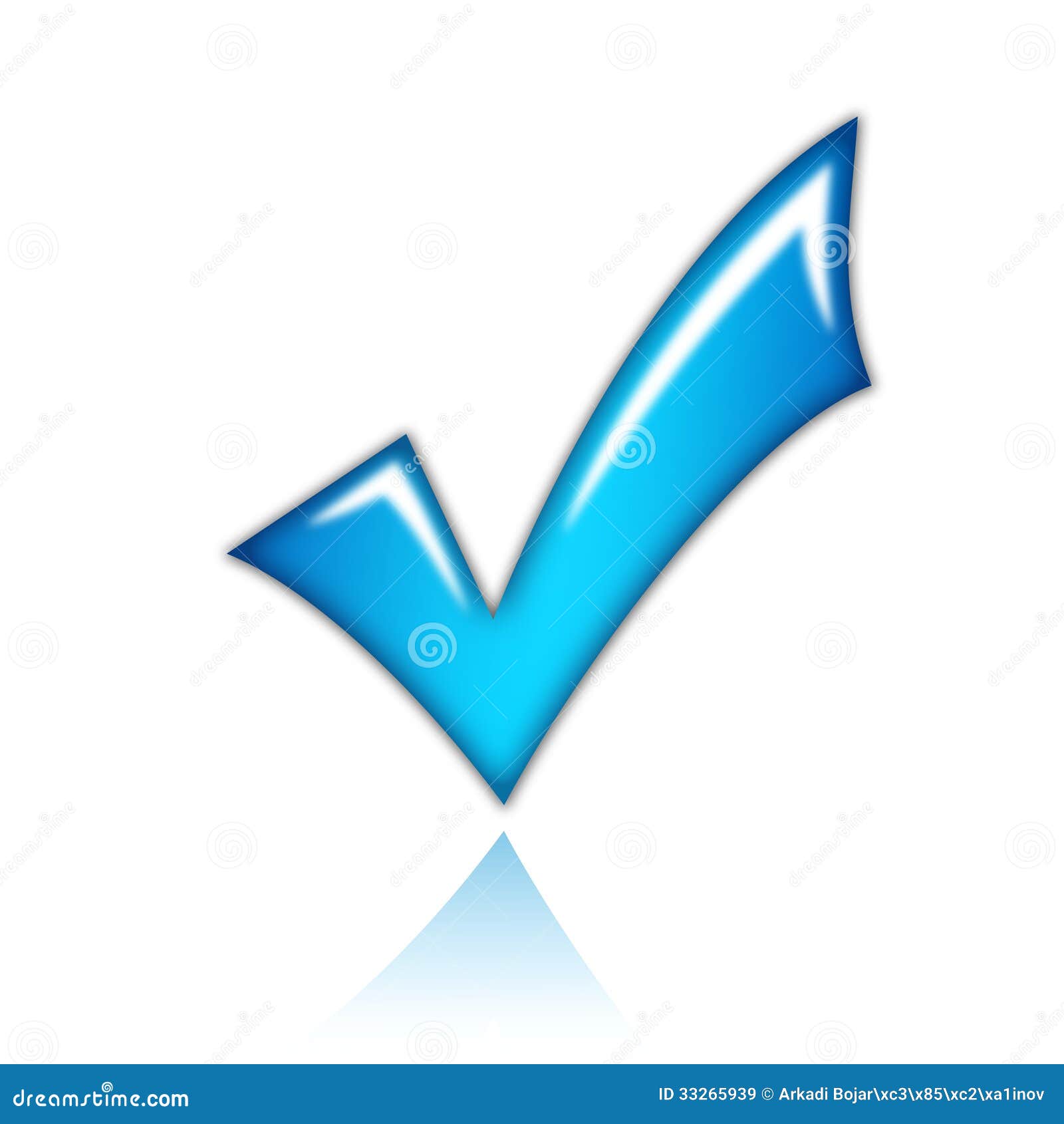 Segno di spunta blu illustrazione di stock. Illustrazione di approvare ...