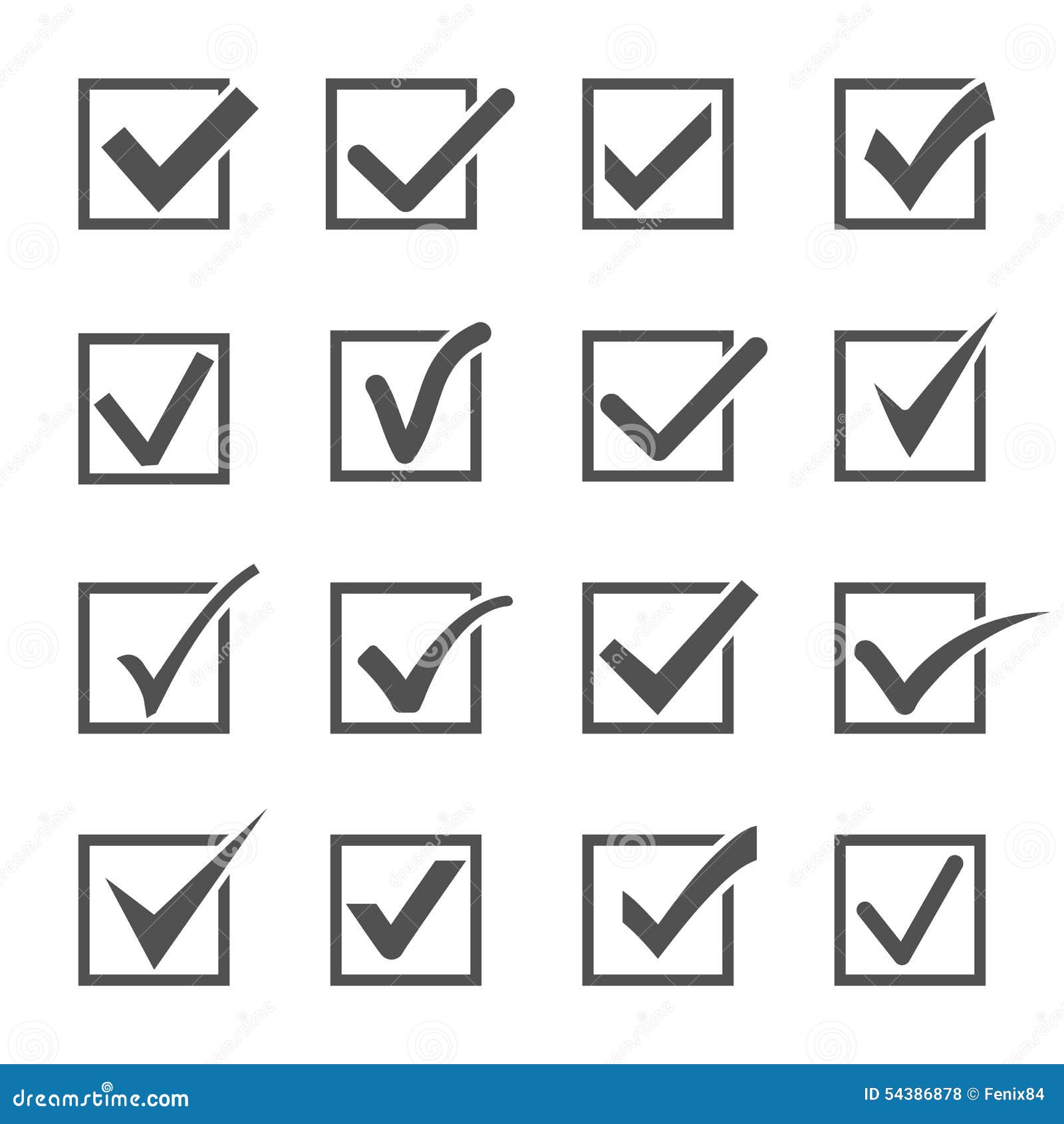 Segno Di Spunta Ed Icone Dei Segni Di Spunta Illustrazione Vettoriale ...
