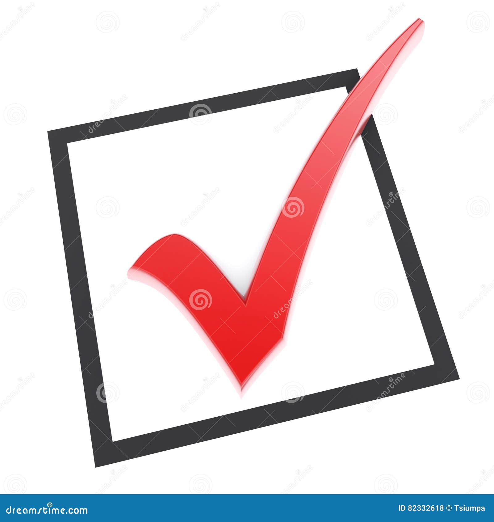 Segno di spunta rosso illustrazione di stock. Illustrazione di isolato ...