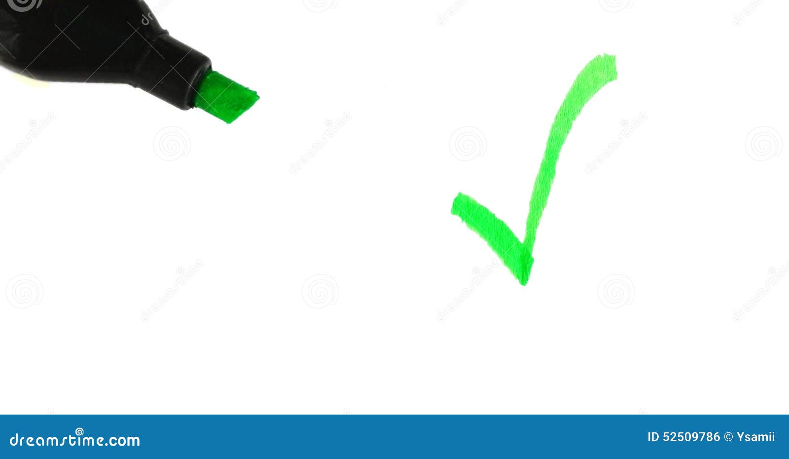 Segno di spunta verde fotografia stock. Immagine di indicatore - 52509786