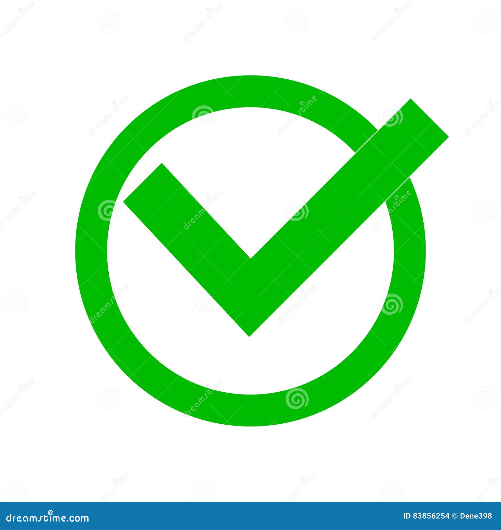 Segno di spunta verde illustrazione vettoriale. Illustrazione di ...