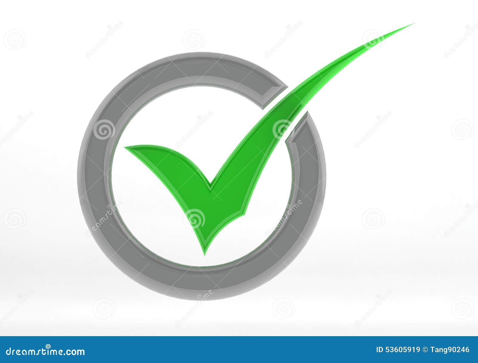 Segno Di Spunta Verde Con Il Cerchio Illustrazione di Stock ...