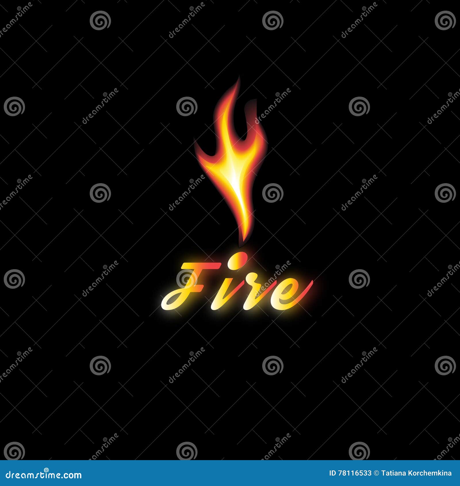 Segno Luminoso Di Vettore Di Fuoco Illustrazione Vettoriale ...