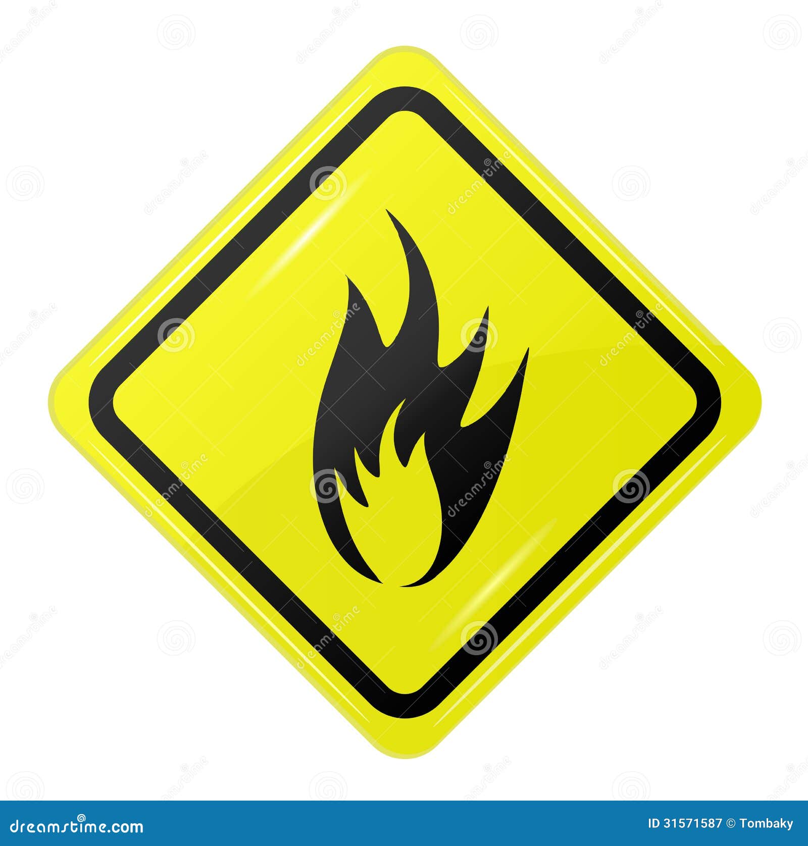 Segno quadrato di fuoco illustrazione vettoriale. Illustrazione di ...